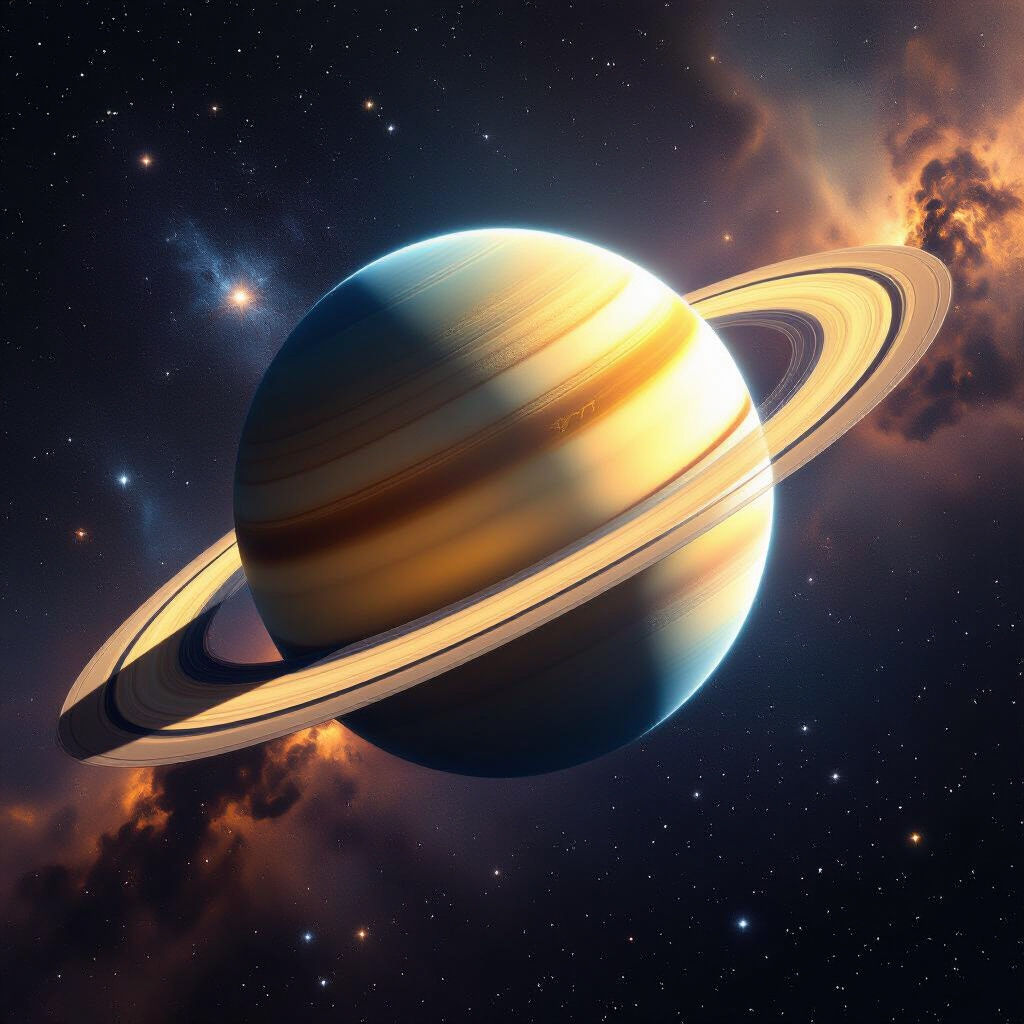 AI-generated Image Of Saturn - Explore Space Art