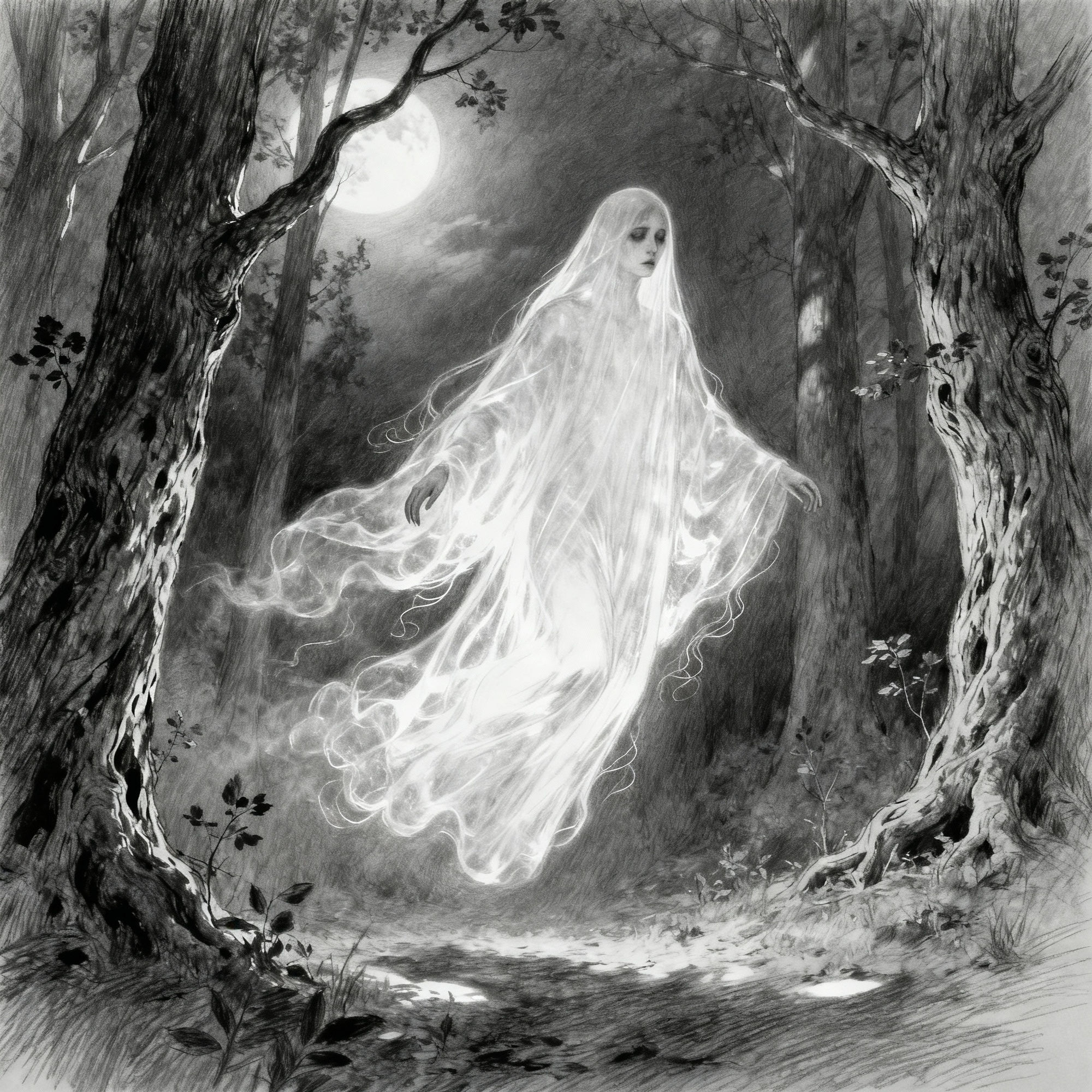 Sketch Ghost Drawings - Create Ethereal Art With AI