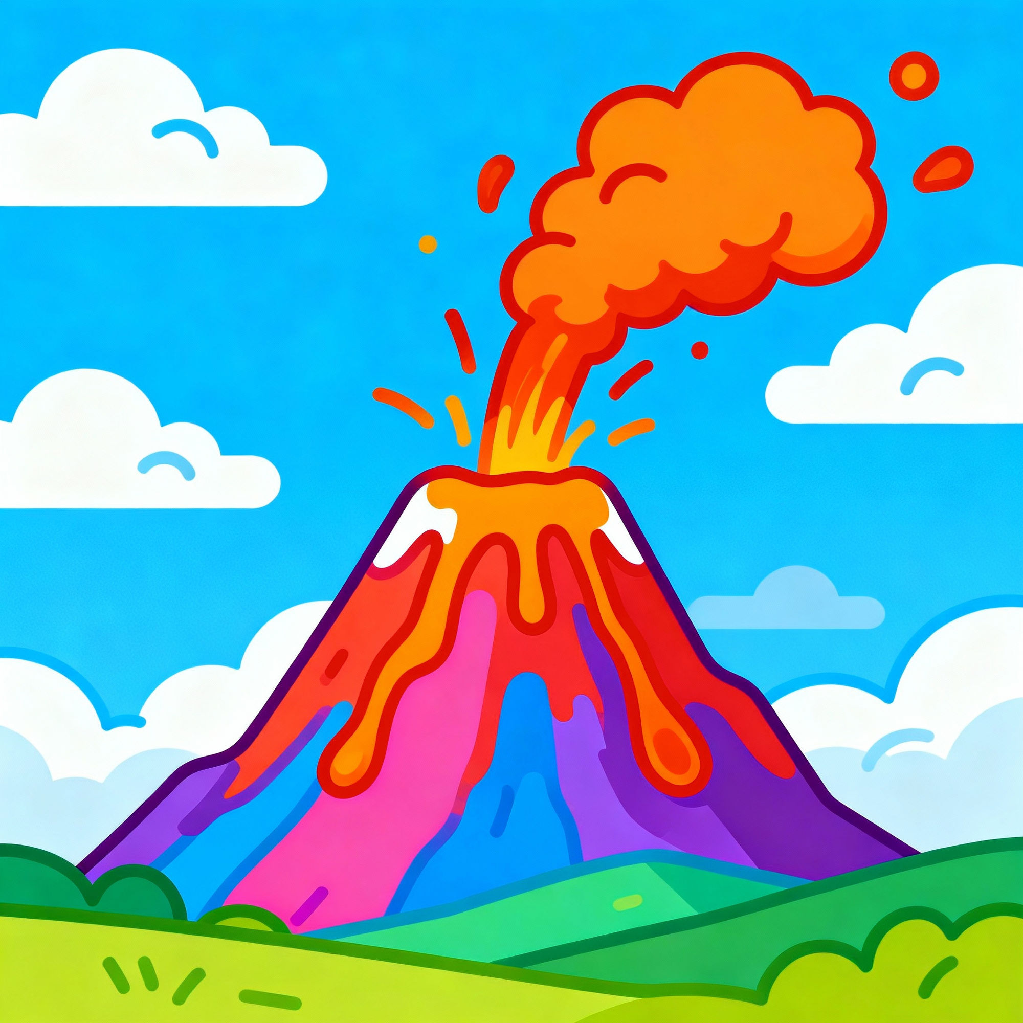 Volcano Clip Art - AI Generated Designs