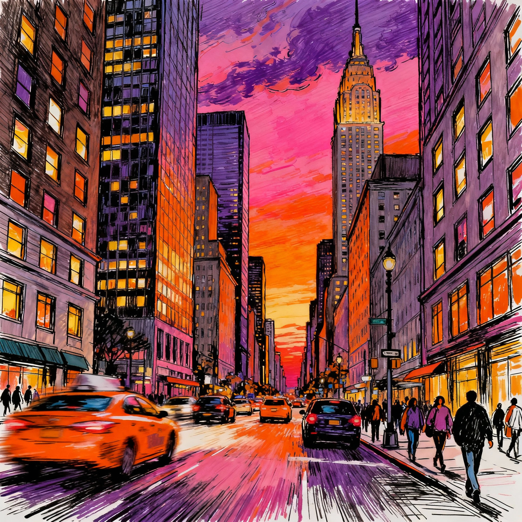 Marker Drawings - AI Art Gallery
