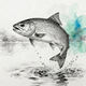 Bass Fish Drawing Gallery - AI Art