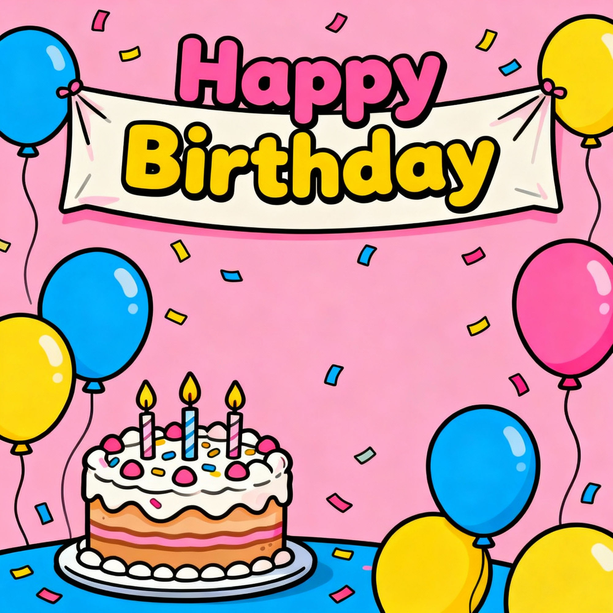 Happy Birthday Clip Art - AI Generated Birthday Graphics