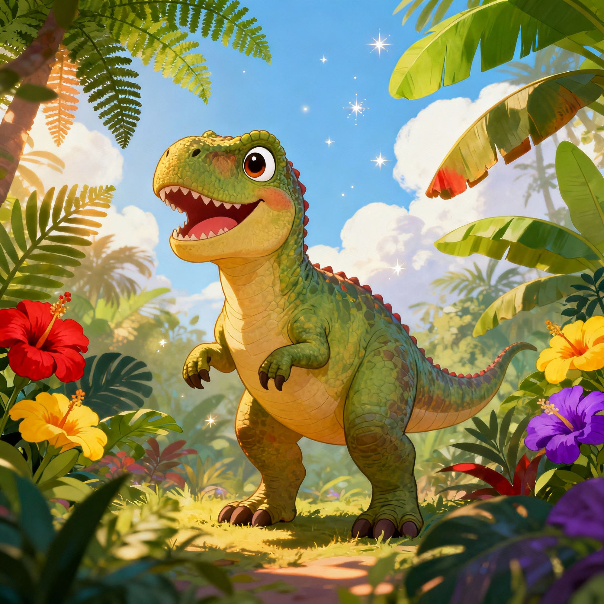 Cartoon Cute Dinosaur Drawing - Create Your Own!