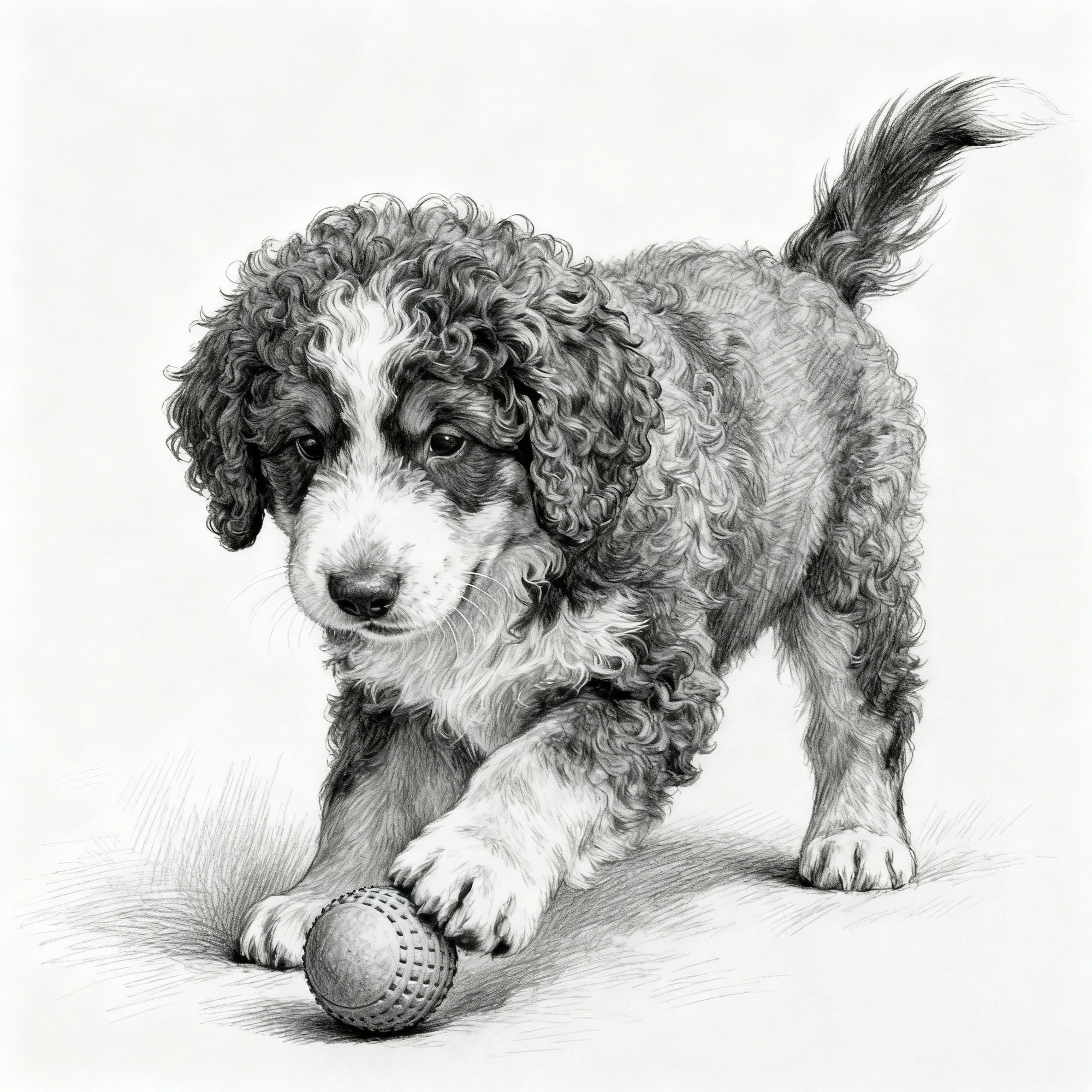 Bernedoodle Drawings - AI Generated Art Gallery