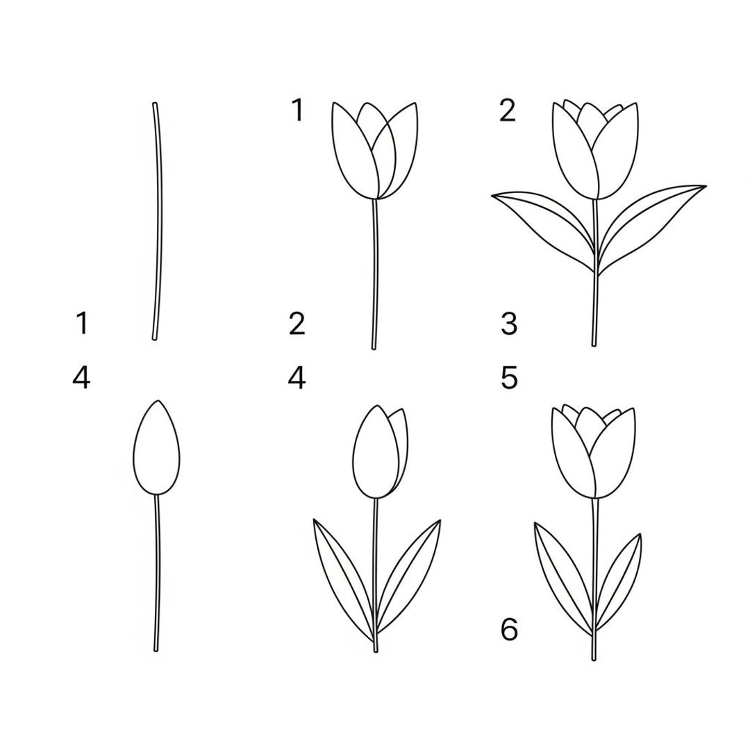 Easy Flower Drawing Tutorials For Beginners