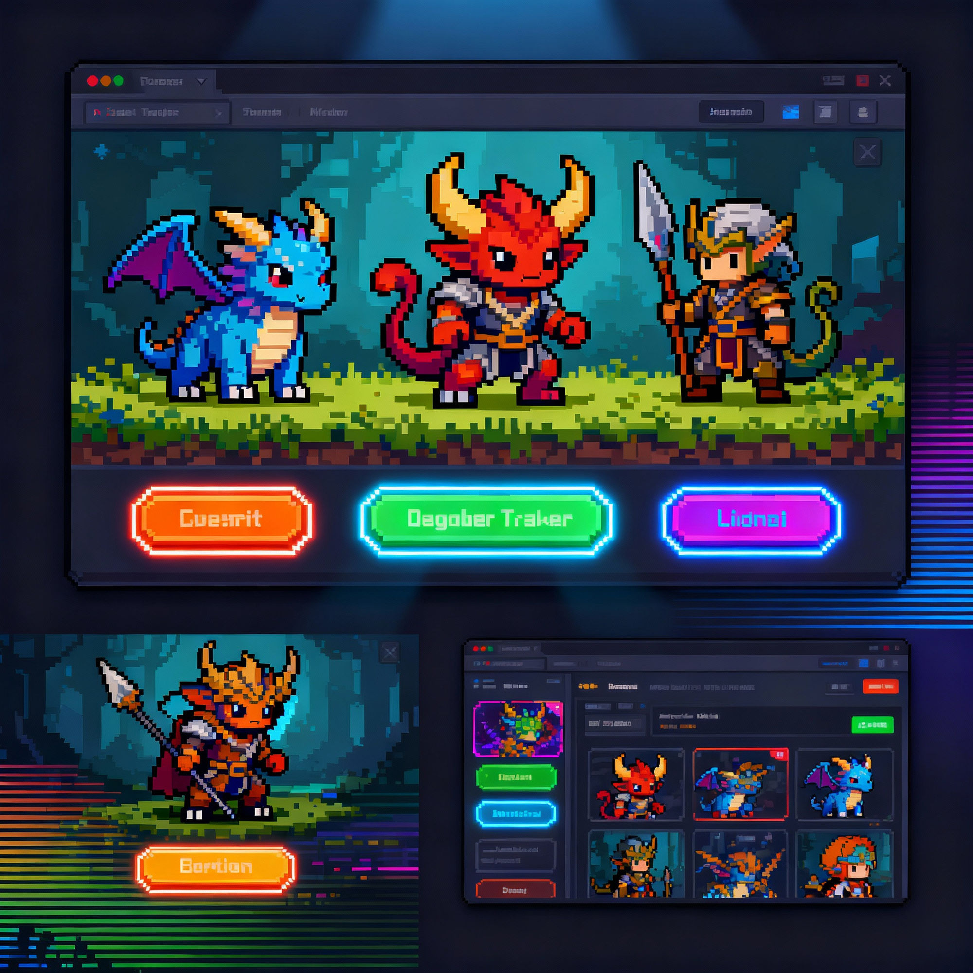 Pixel Art Website Designs - AI Generated Examples
