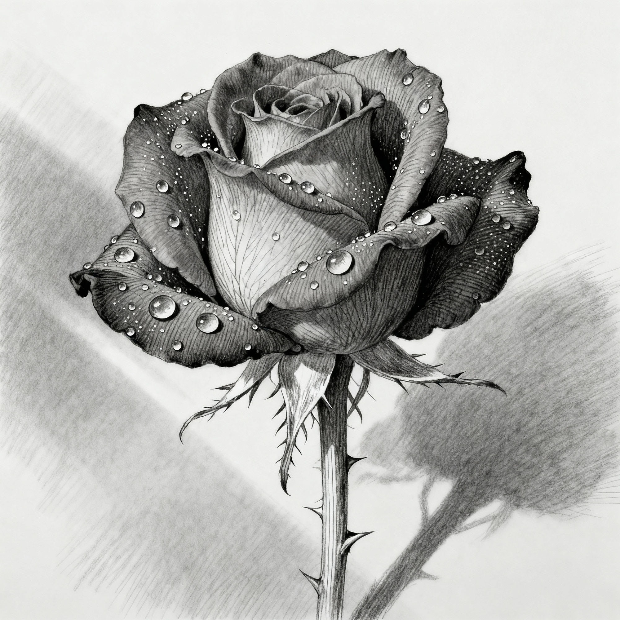 Rose Flowers Drawing - AI Art Gallery