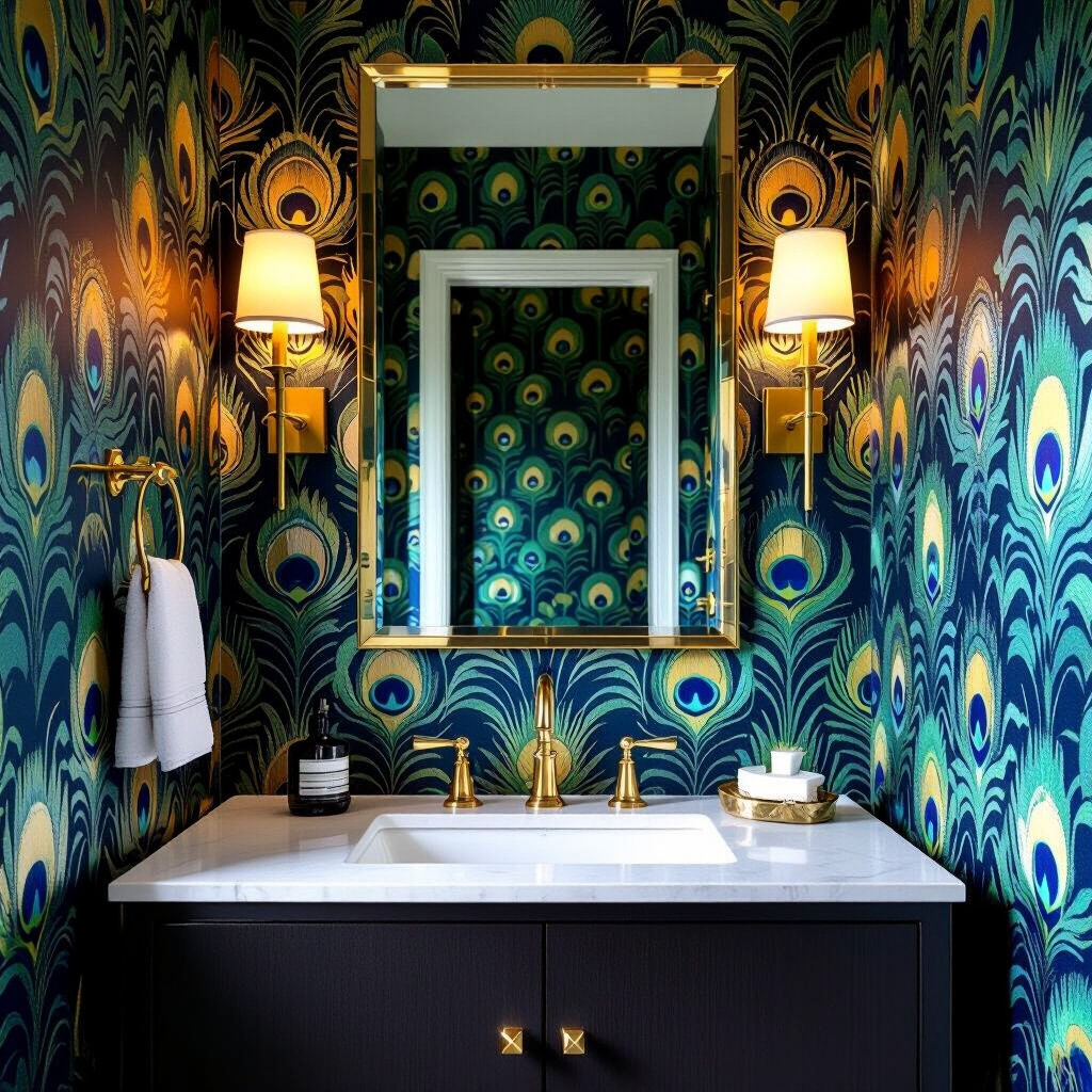 Powder Room Wallpaper Ideas - Get Inspired With AI Art