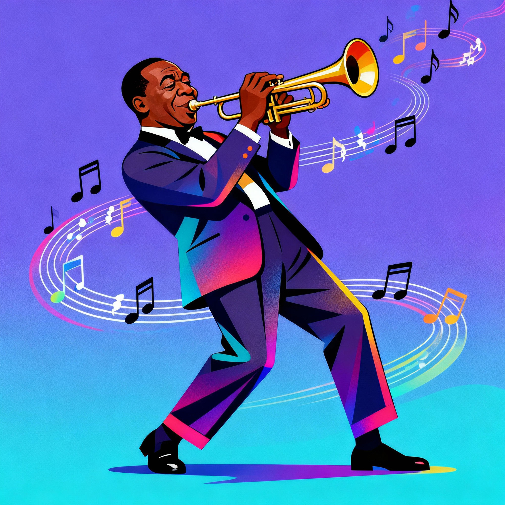 Louis Armstrong Drawing Art - Create Your Own AI Art