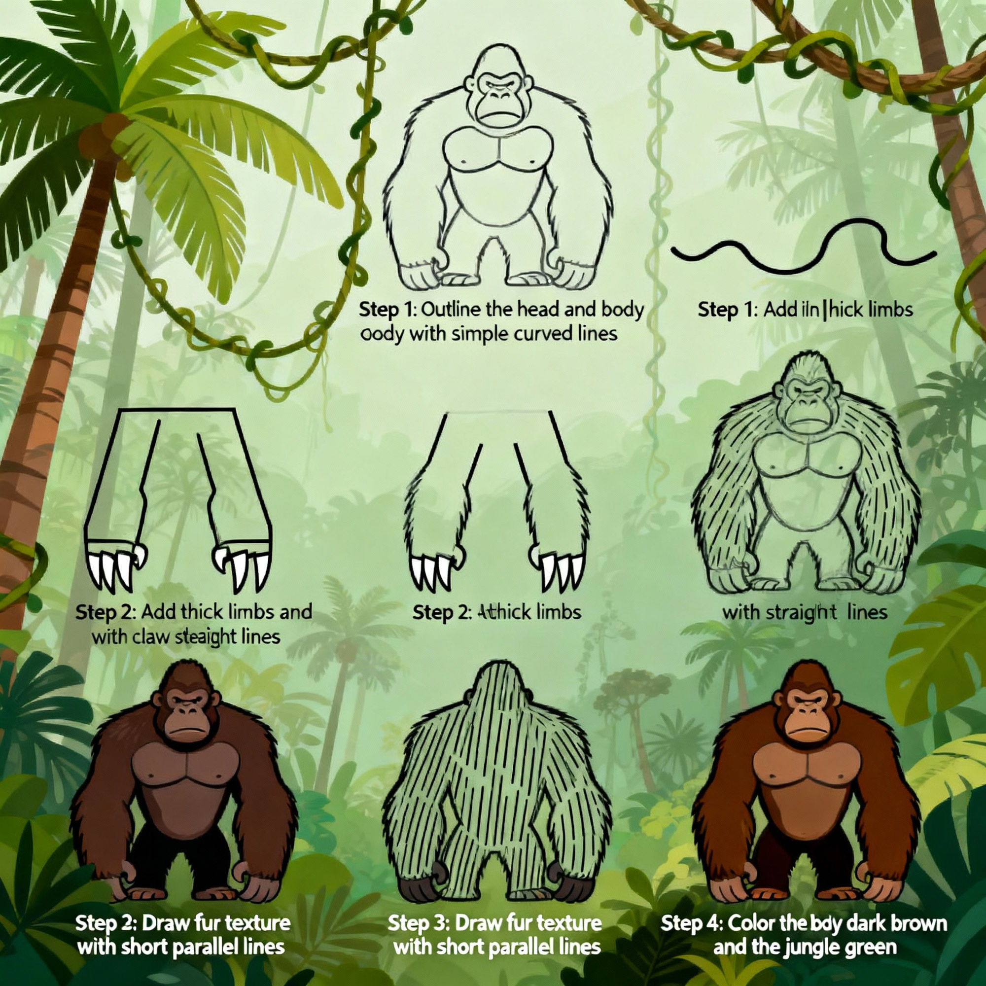 King Kong Drawing Easy | AI Generated Art