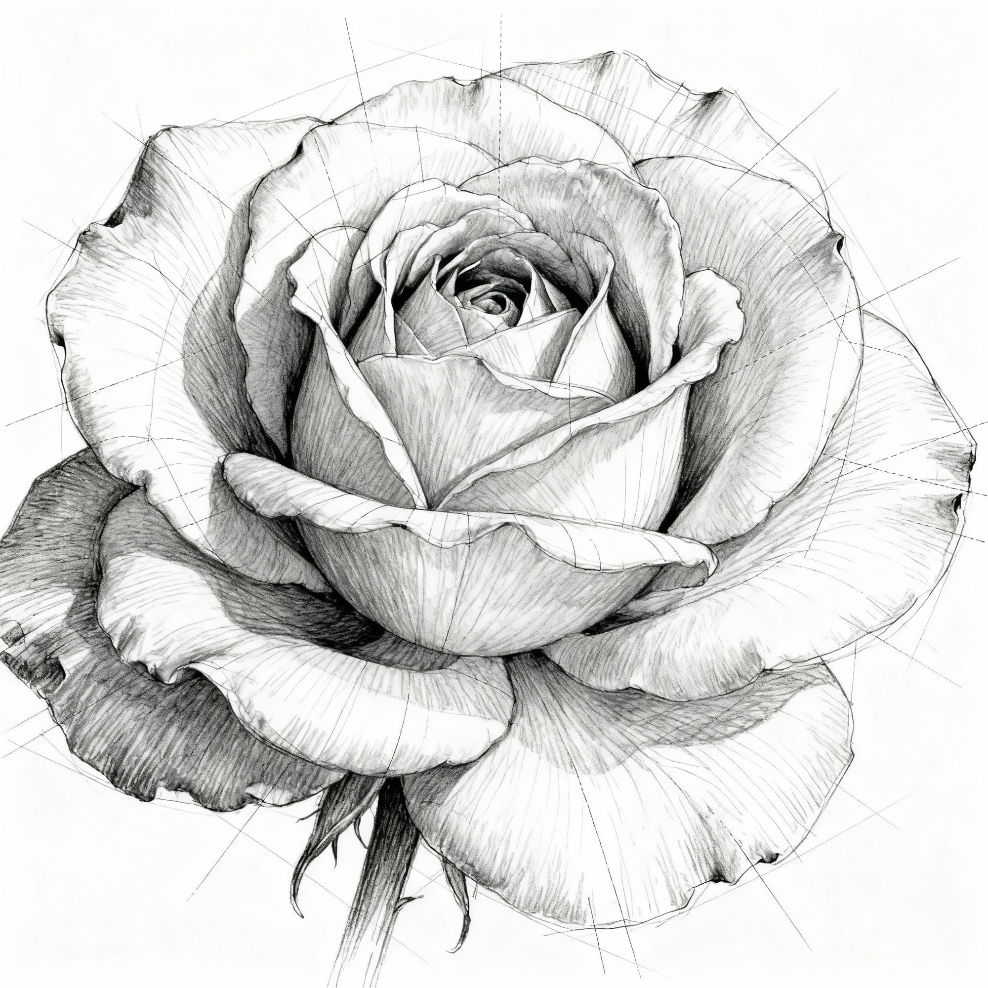 Rose Drawing Easy Step By Step - AI Art Gallery