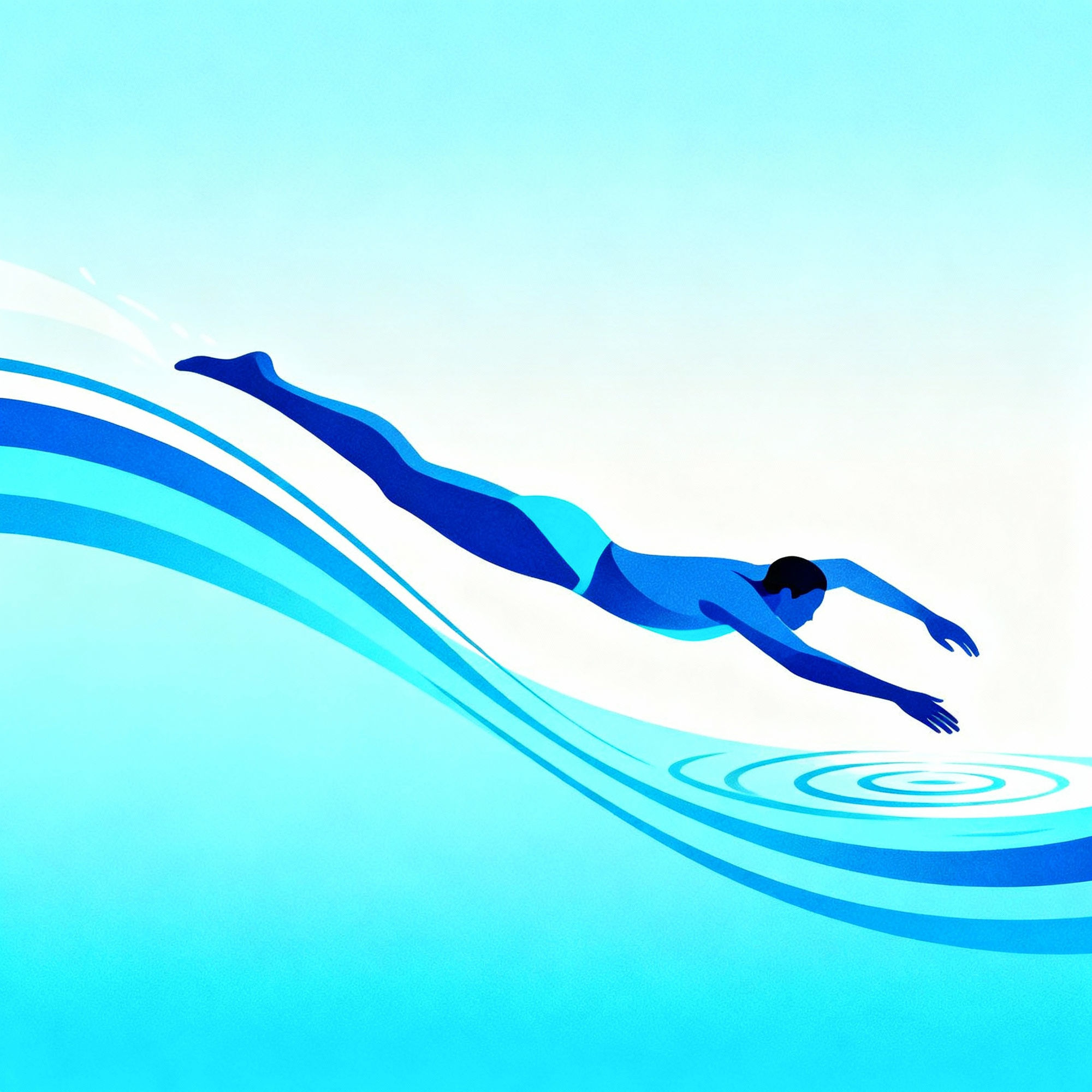 Person Swimming Drawings - Create Your Own AI Art