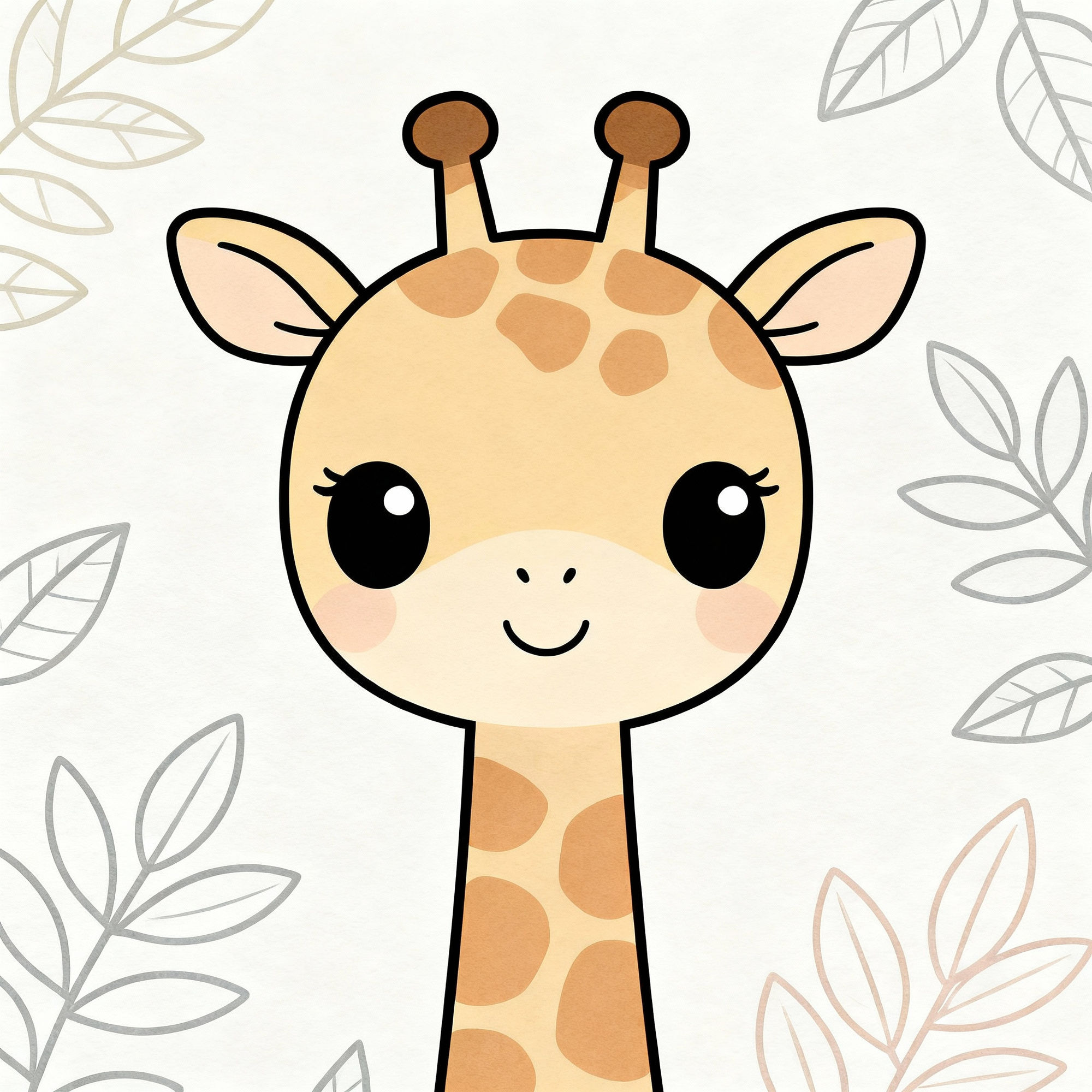 Cute Giraffe Drawing Easy - AI Art Gallery