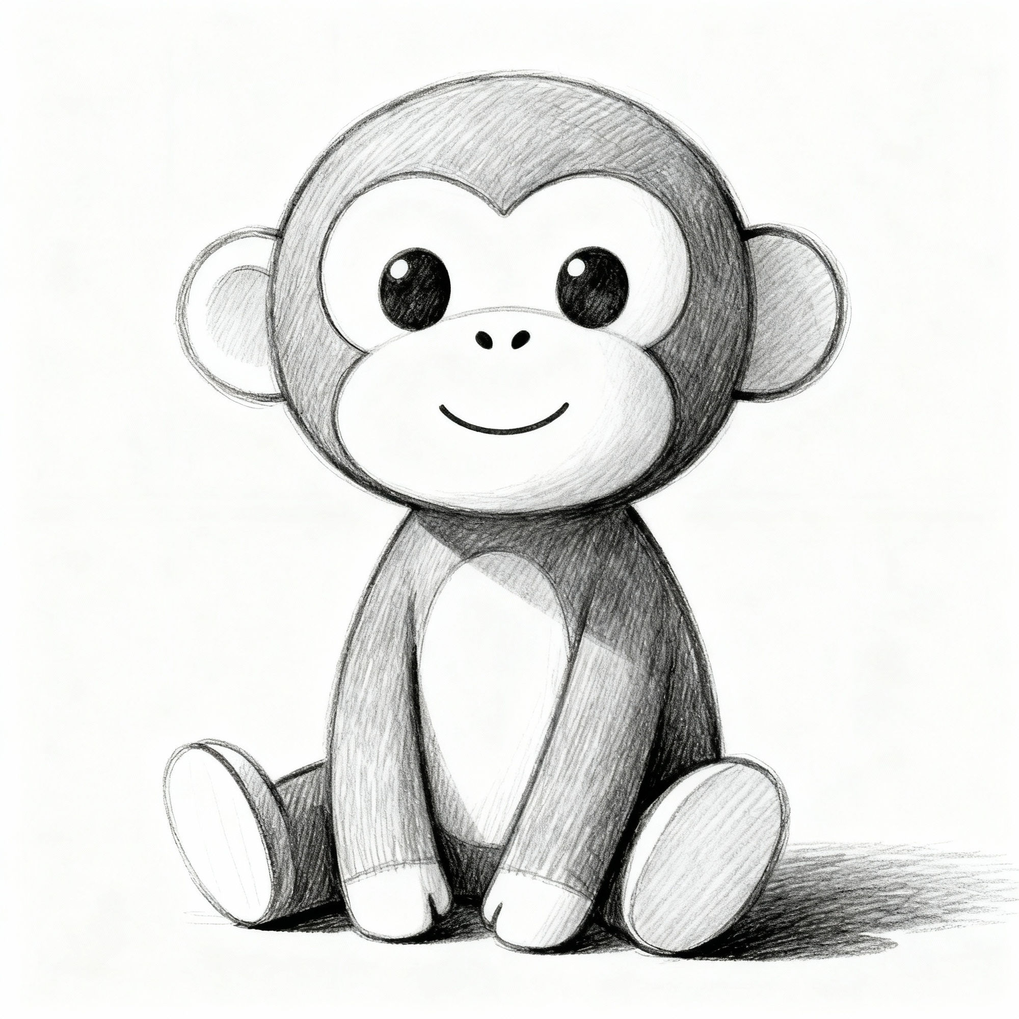 Easy Drawing Of A Monkey - AI Generated Art