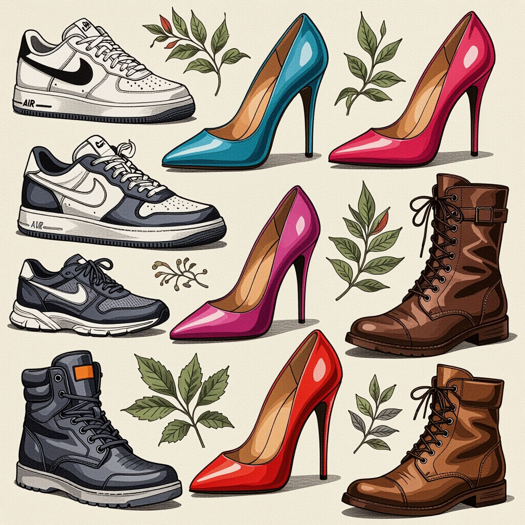 Shoes Drawing Reference - AI Art Gallery