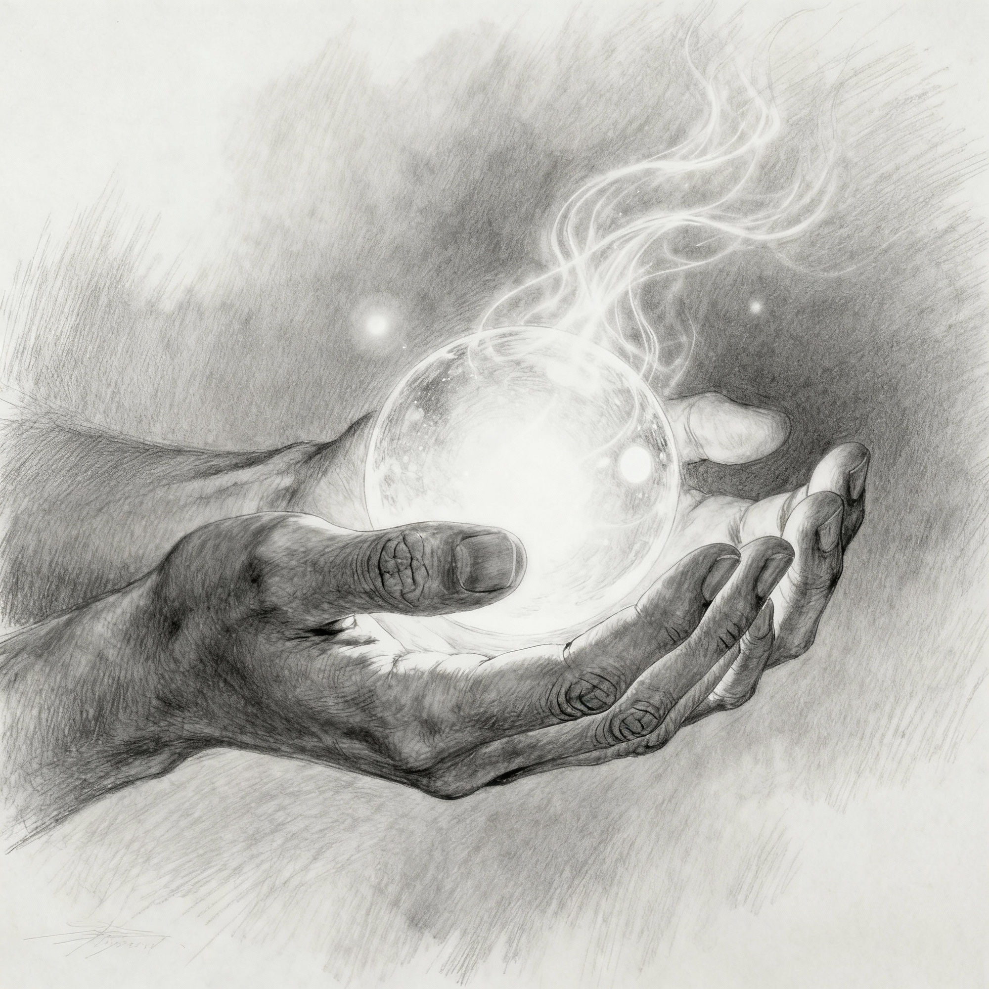 Hands Holding Something Drawing Art - AI Generated Gallery