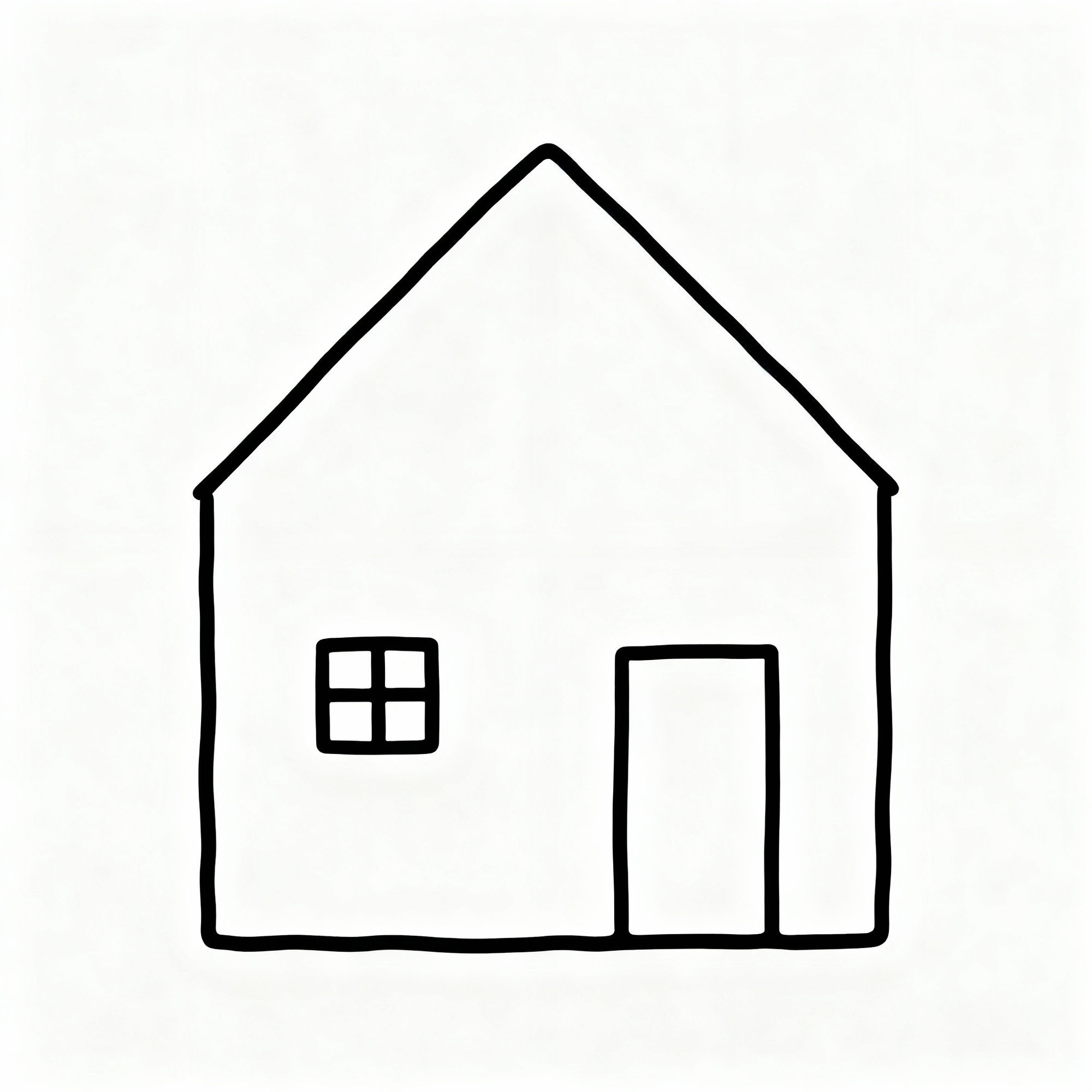 House Simple Drawing - AI Generated Art
