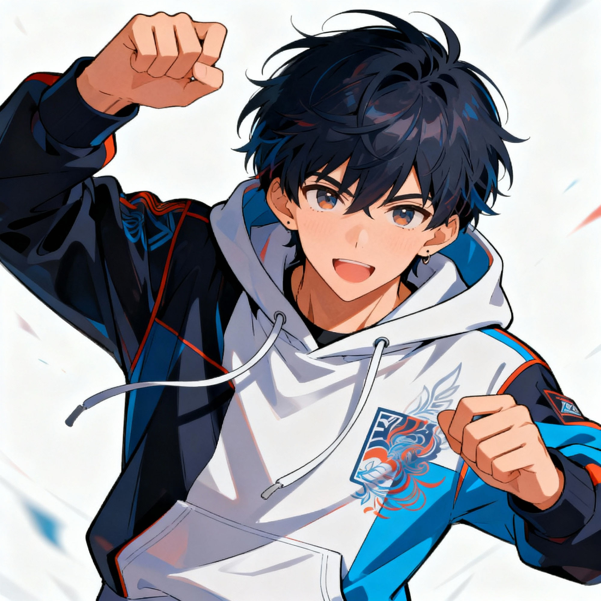 Anime Boy Hoodie Drawings - AI Generated Art