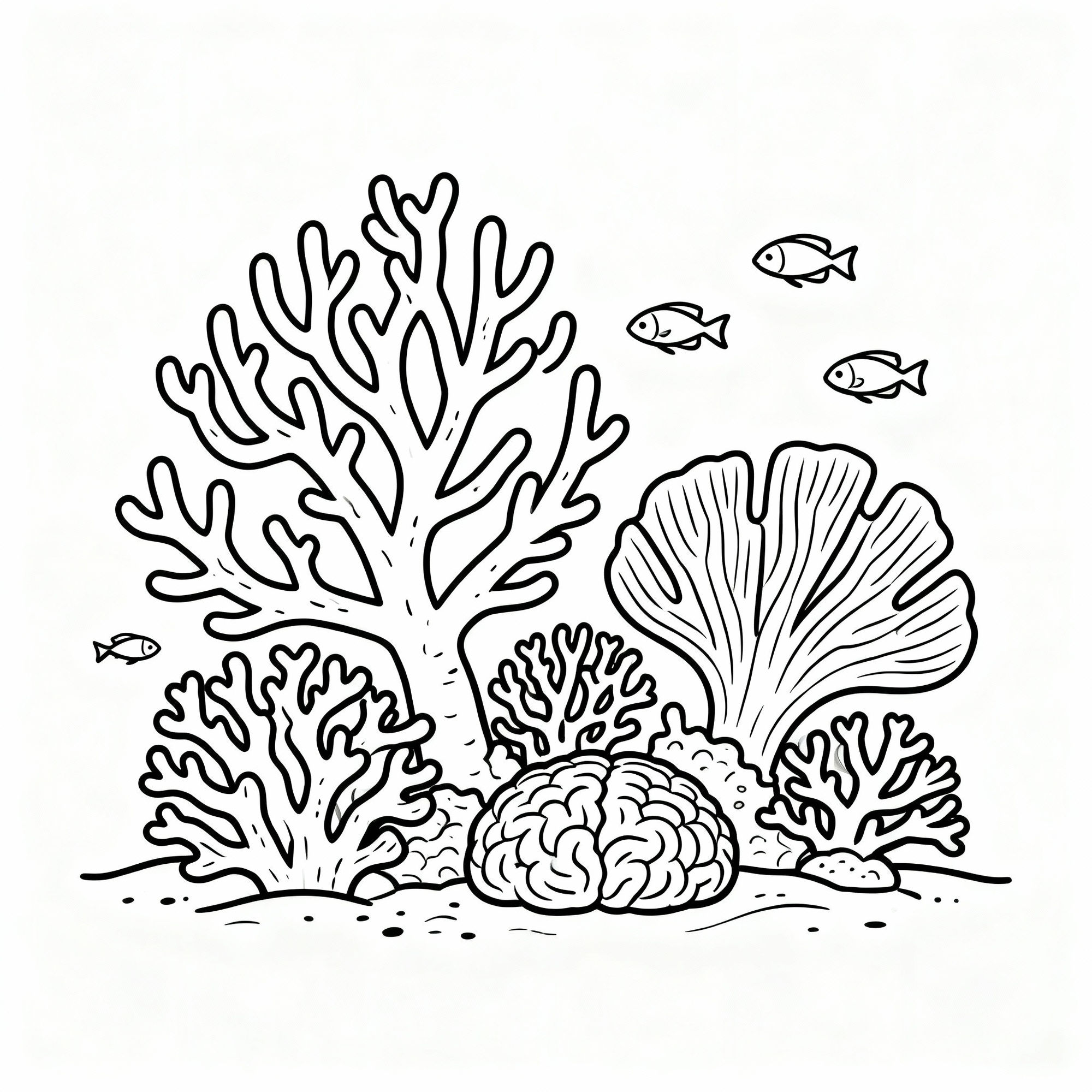Easy Coral Drawings - Simple AI Art