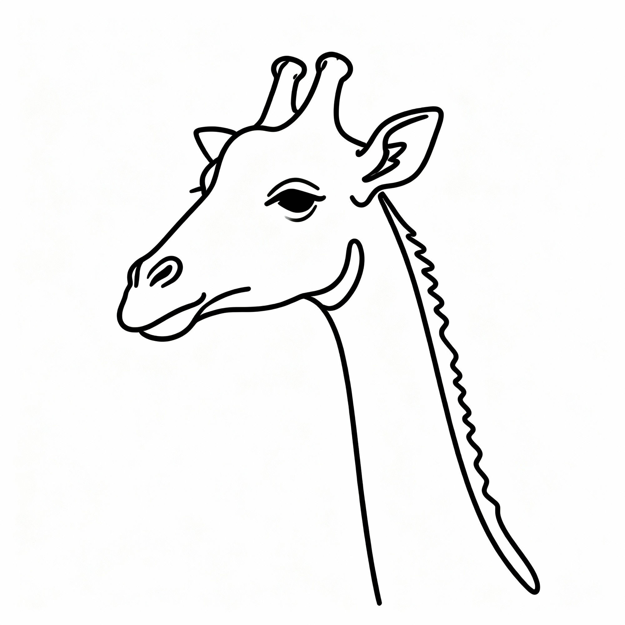 Giraffe Easy Drawing - AI Generated Art