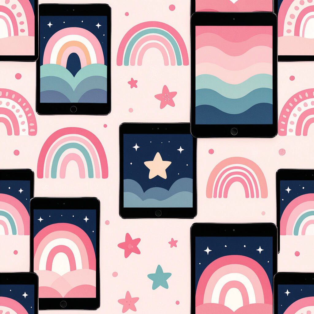 Cute Pink Ipad Wallpaper - AI Generated