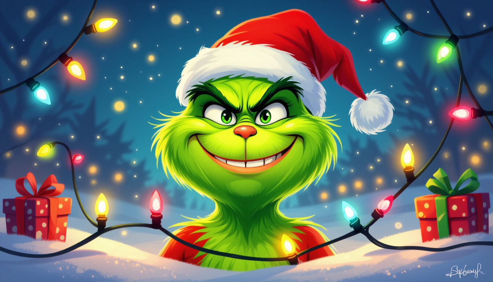 Grinch Wallpaper Aesthetic - Festive & Fun AI Art