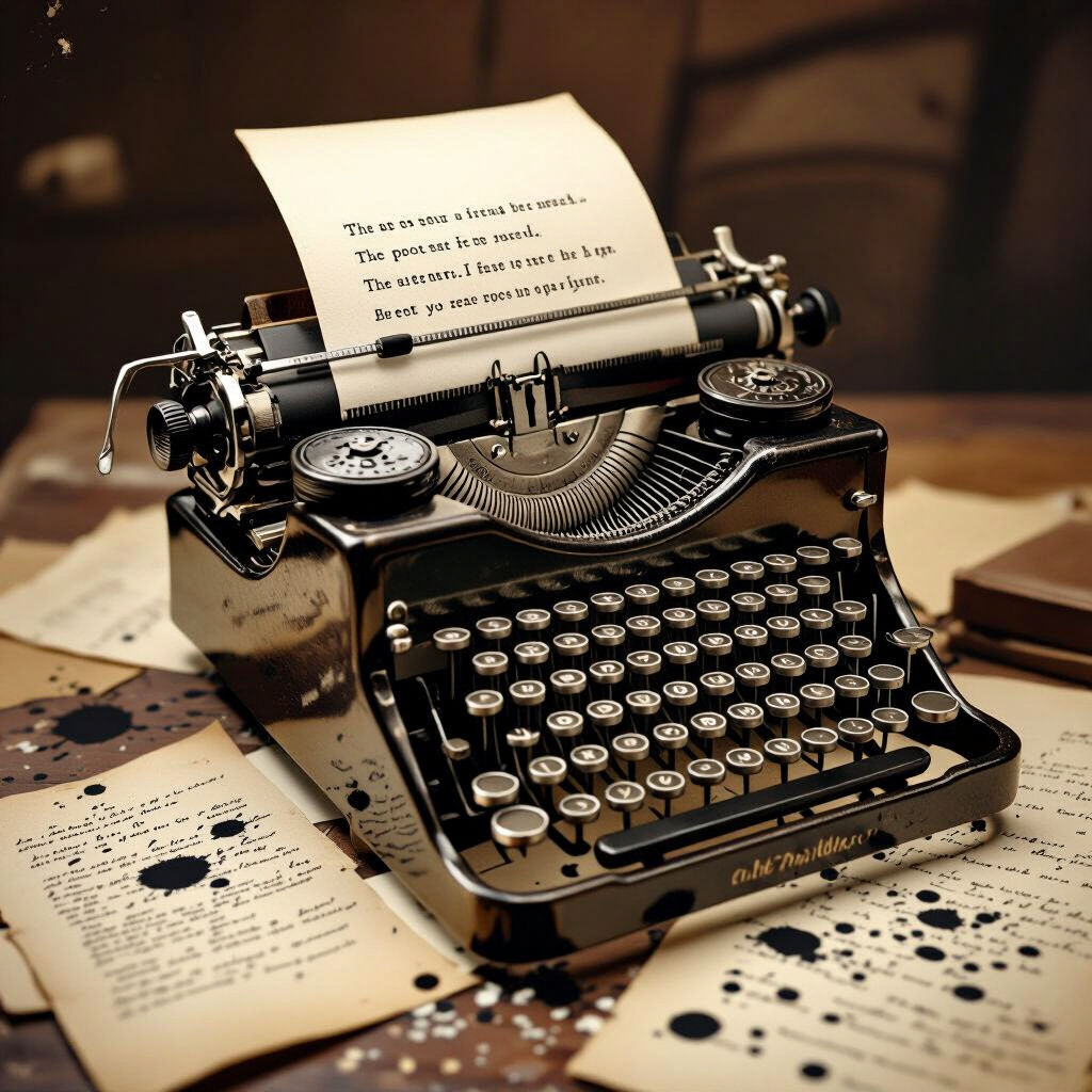 Typewriter Art Gallery - AI Generated Creations