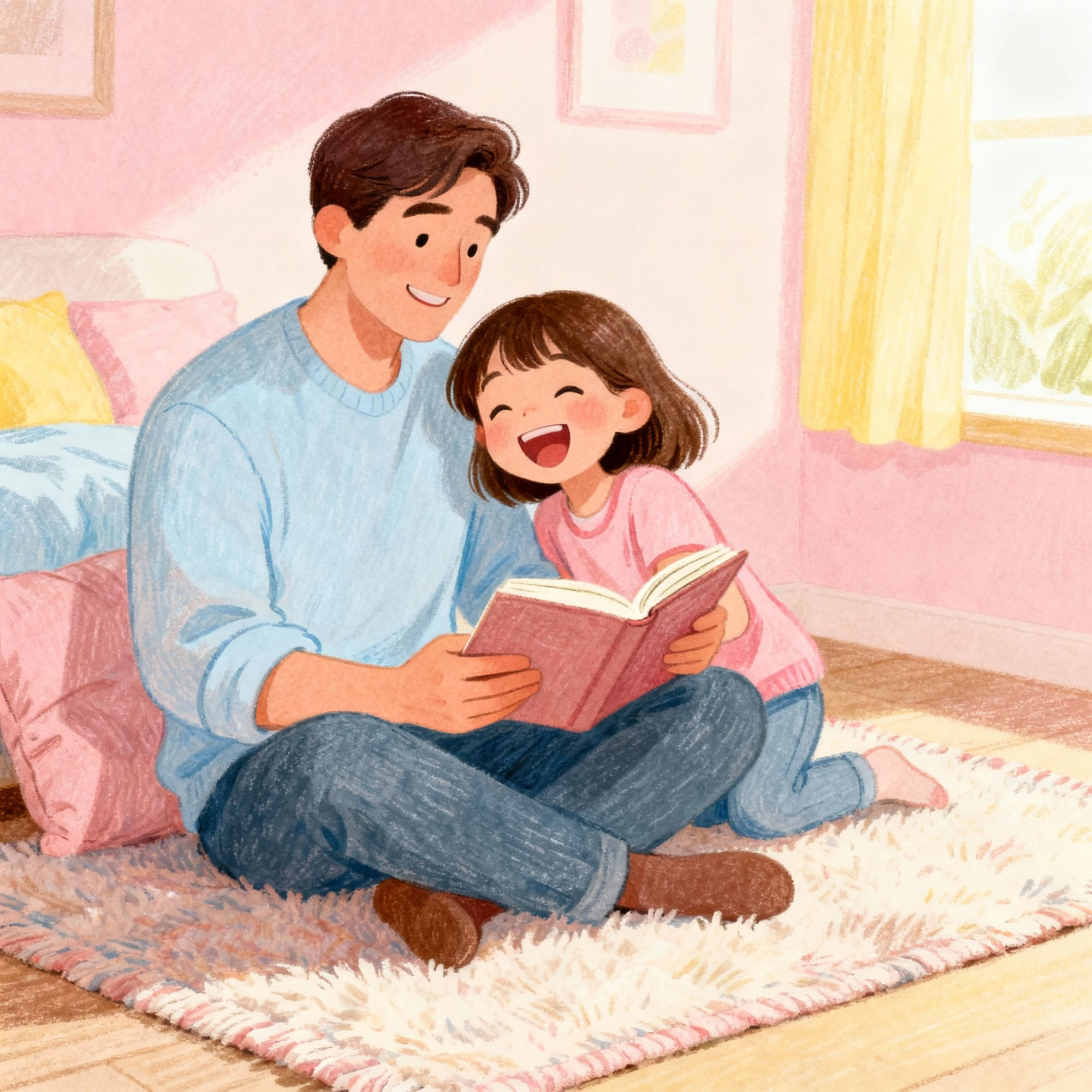 Father And Daughter Drawing - Create Your Own AI Art