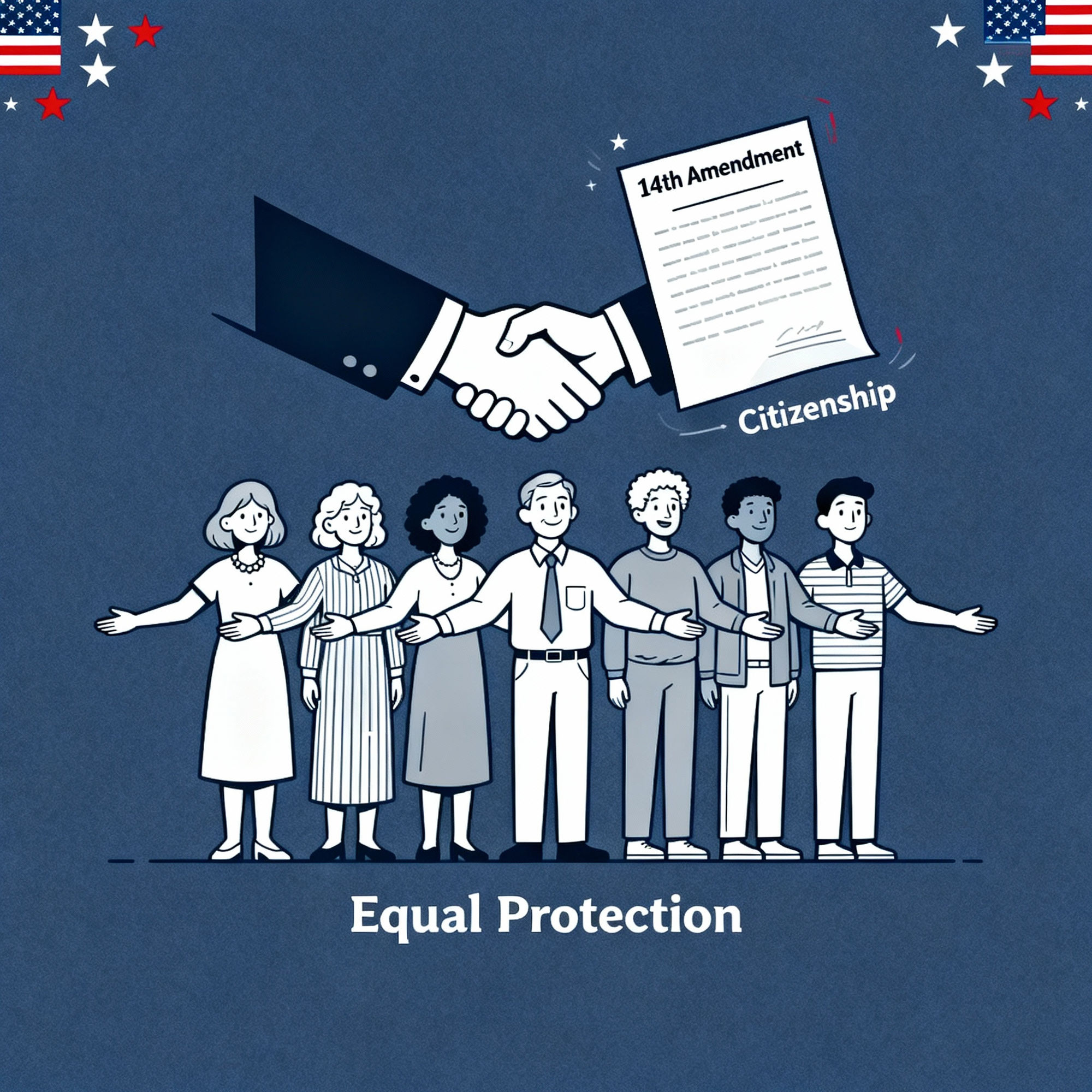 Easy 14th Amendment Drawings - AI Generated Art