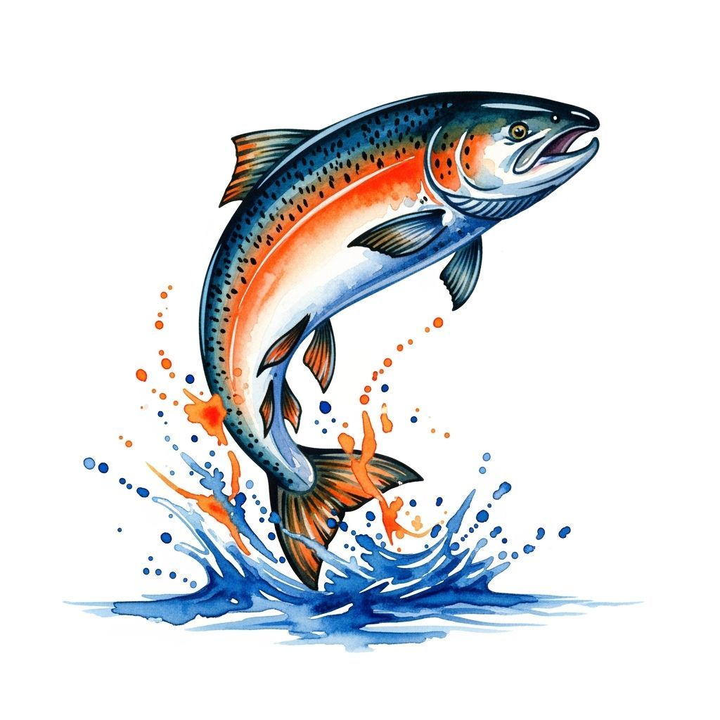 AI Salmon Drawing Gallery - Create Your Own Salmon Art