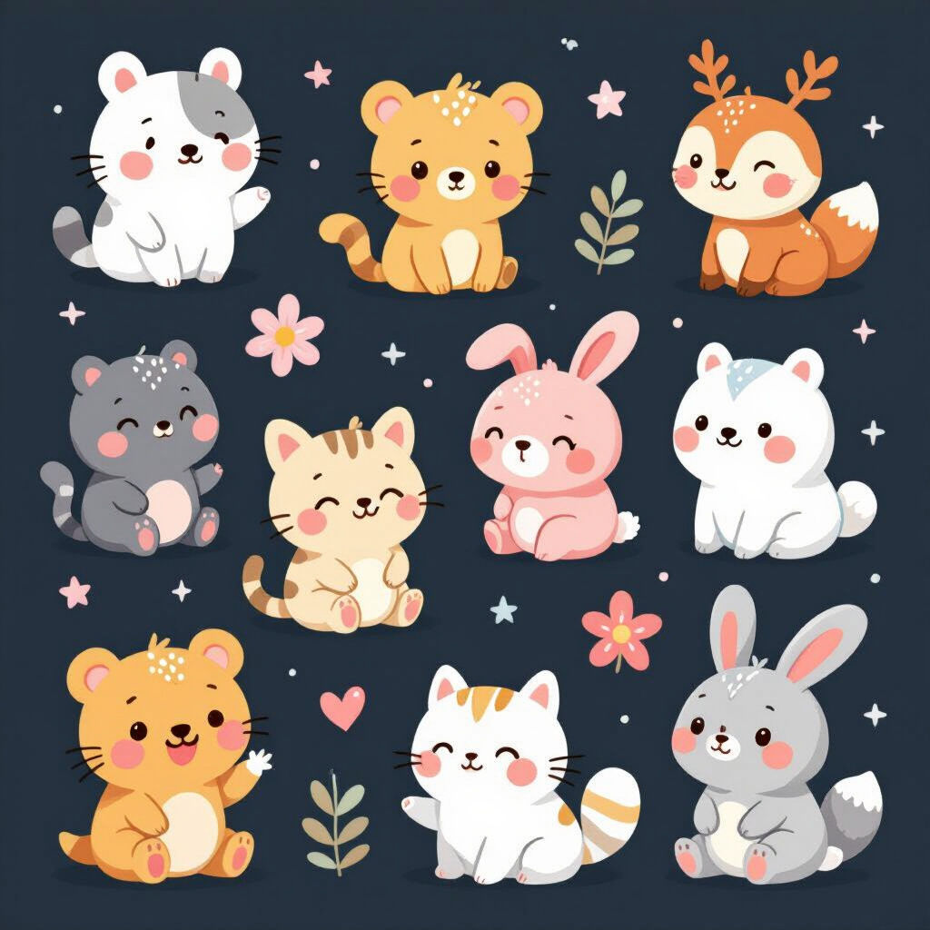 Cute Poses Drawing Reference - AI Art Generator