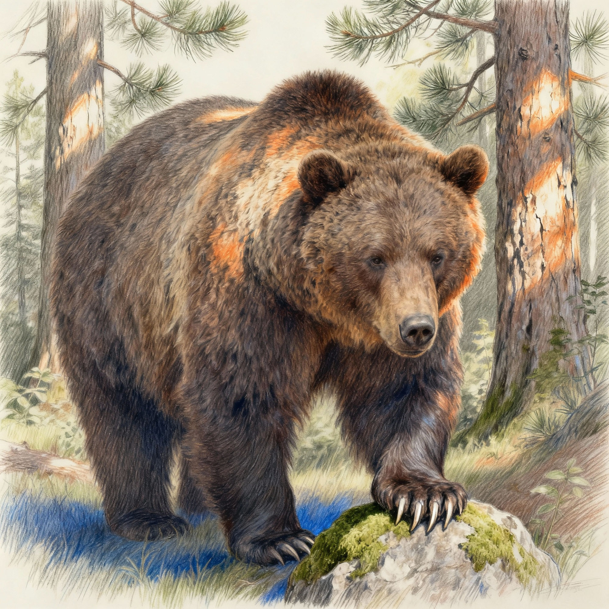 Brown Bear Drawings - AI Art Gallery | Nightcafe