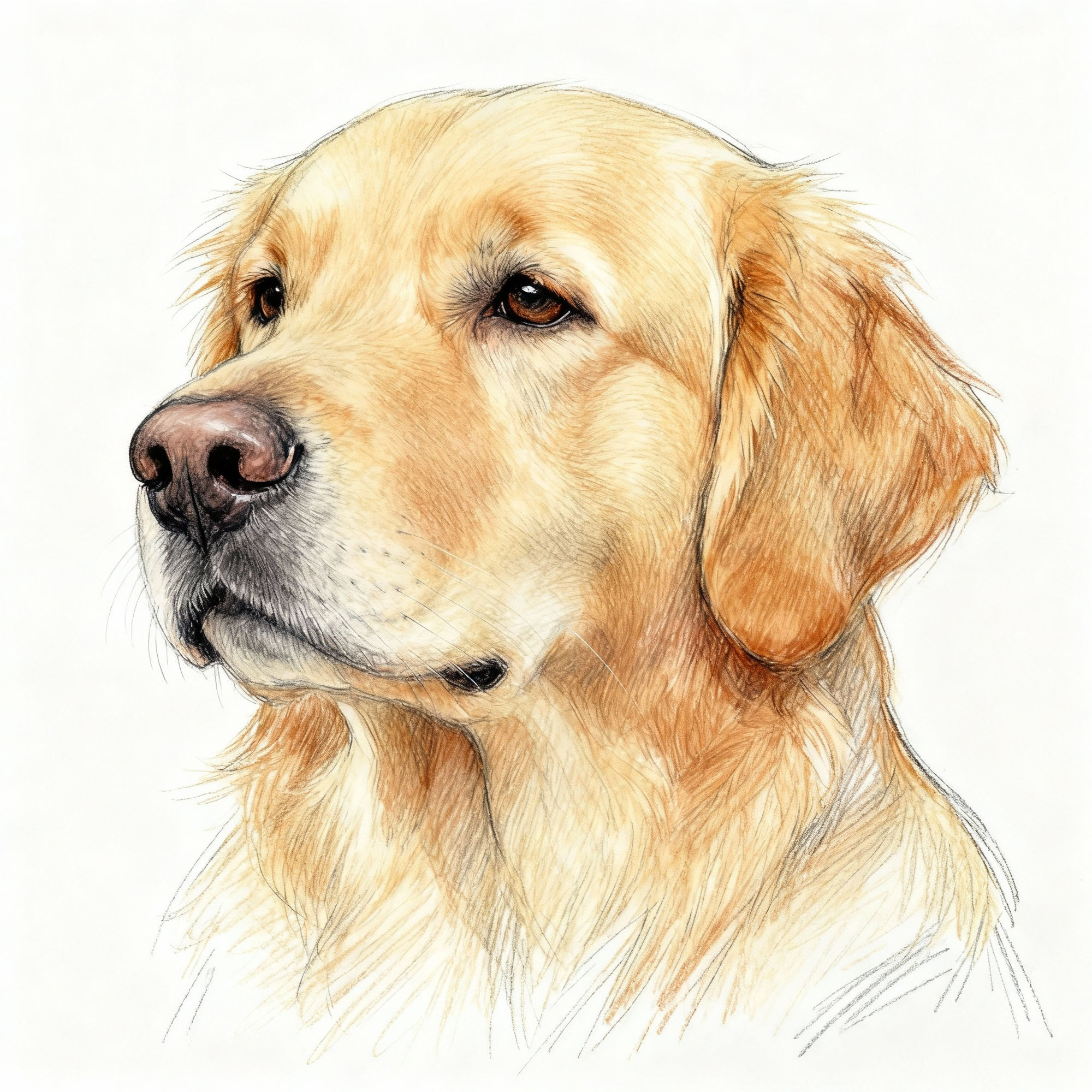 Golden Retriever Sketch Art - Create Stunning AI Art