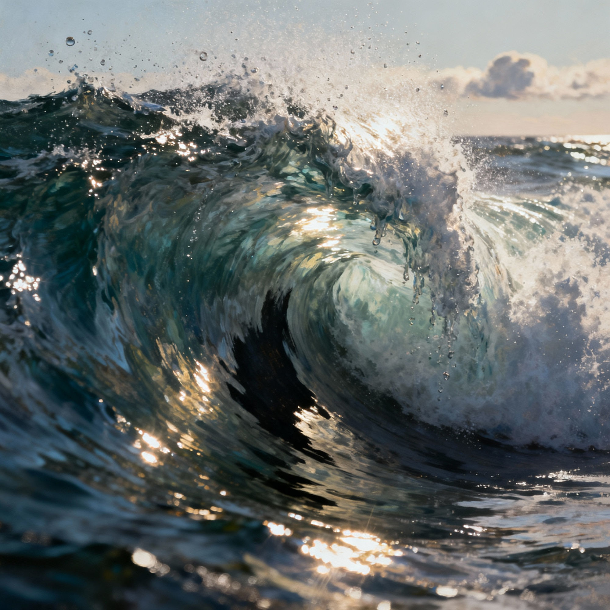 Realistic Ocean Waves Drawing - Create Your Own AI Art