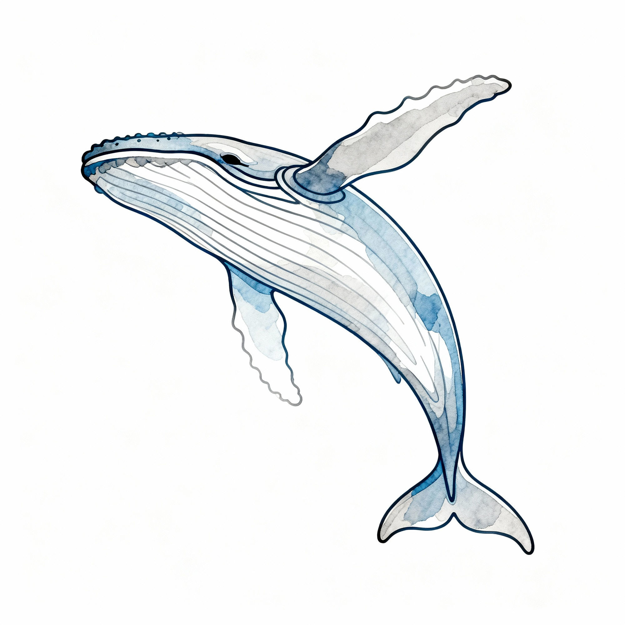 Simple Whale Drawings - AI Art Gallery