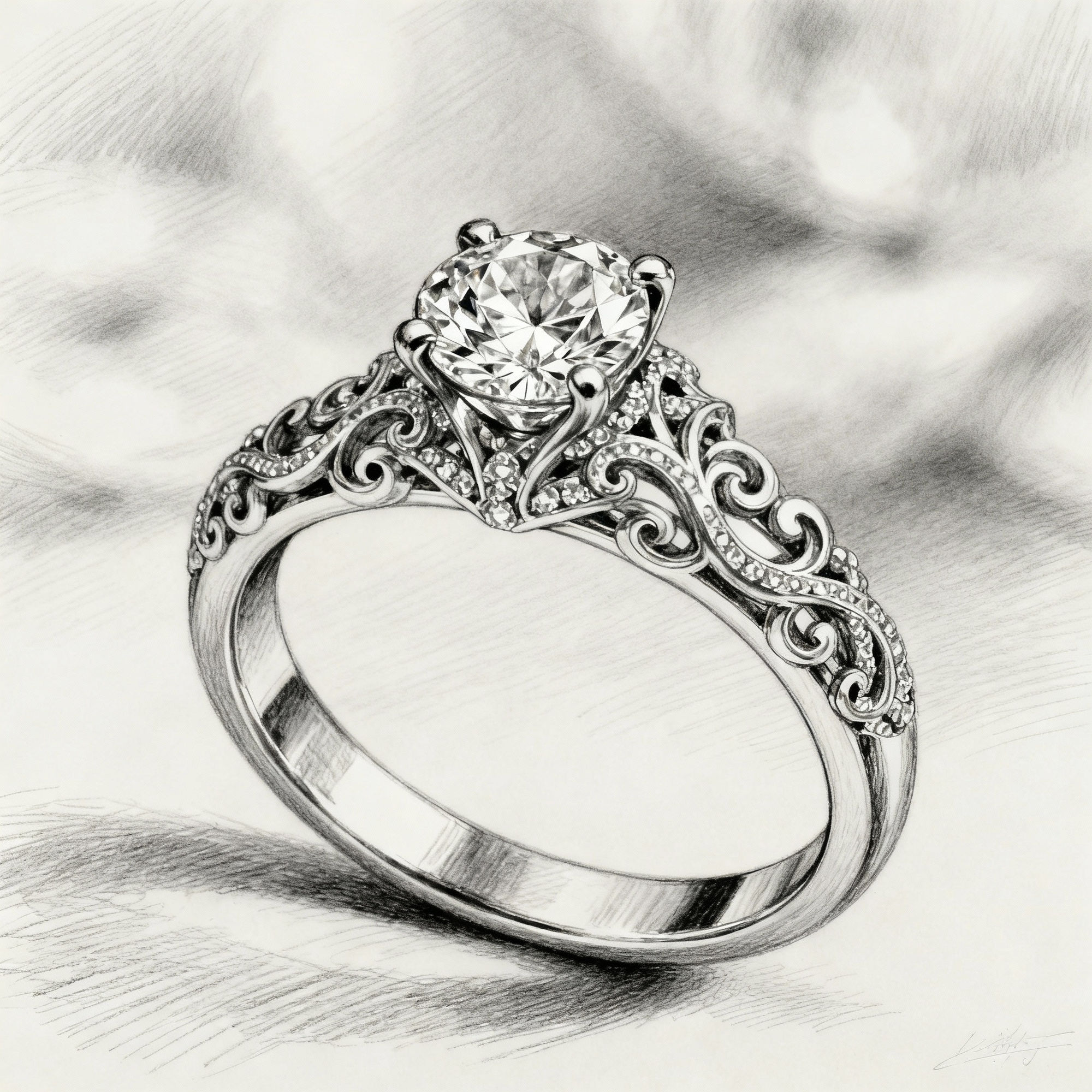 Engagement Ring Drawings - Create Yours With AI