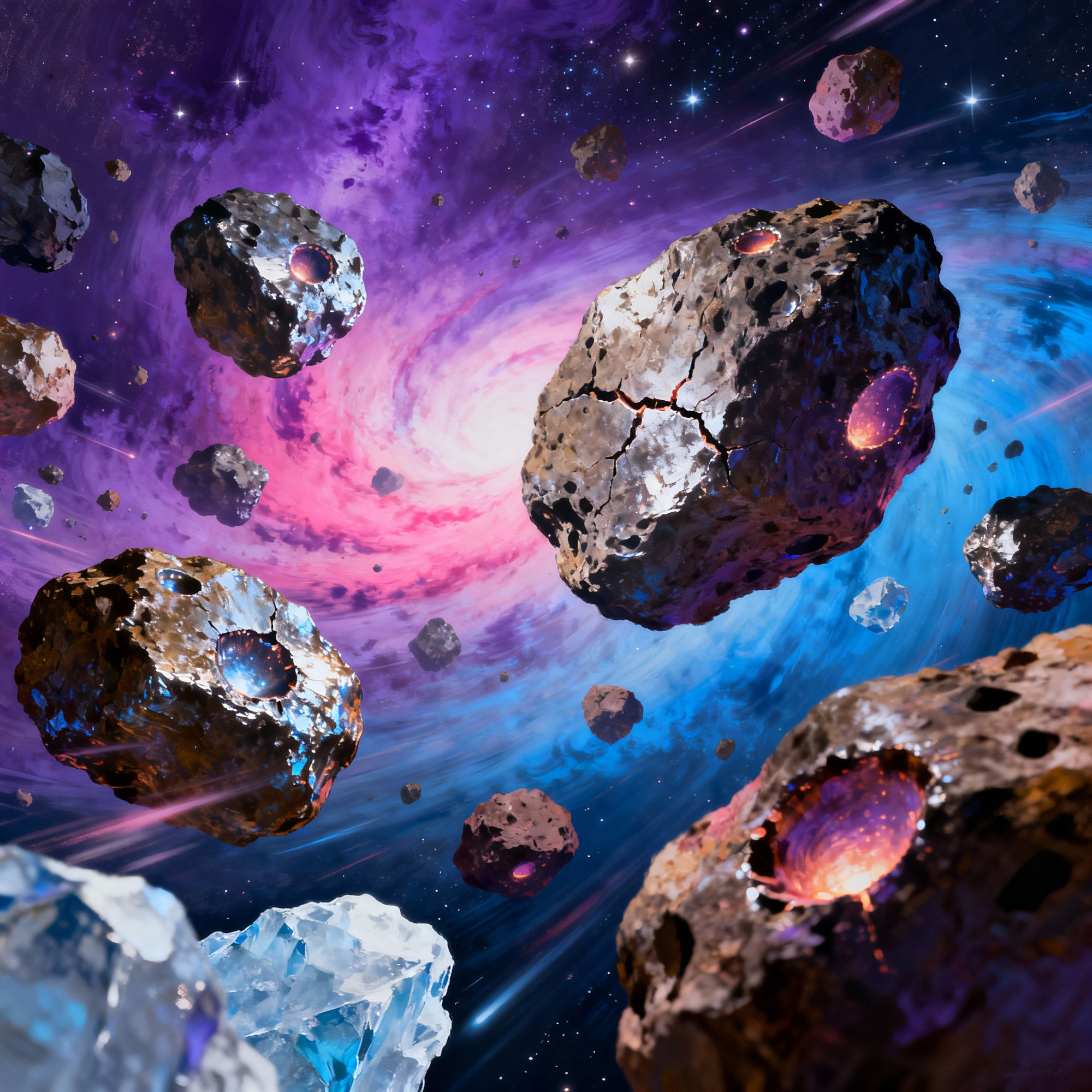 Asteroids Drawing - AI Art Gallery