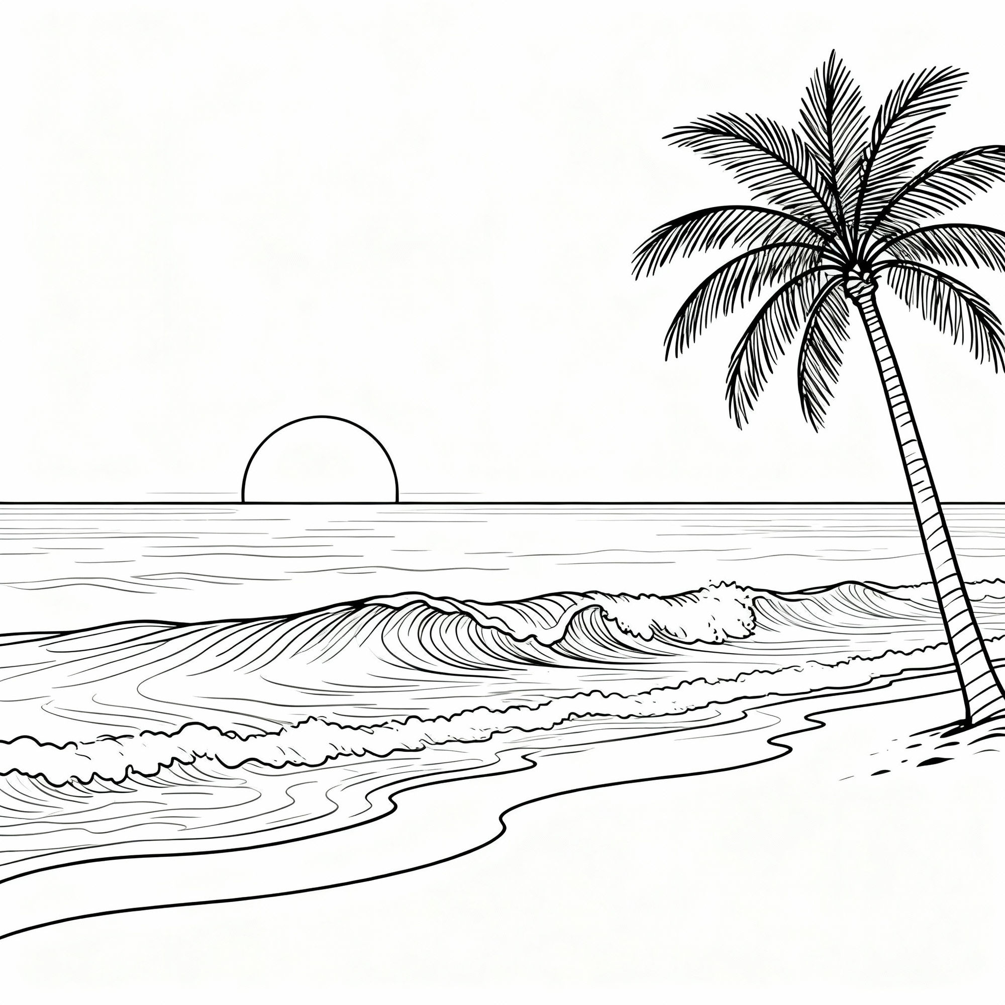Simple Beach Drawings - Create Yours With AI