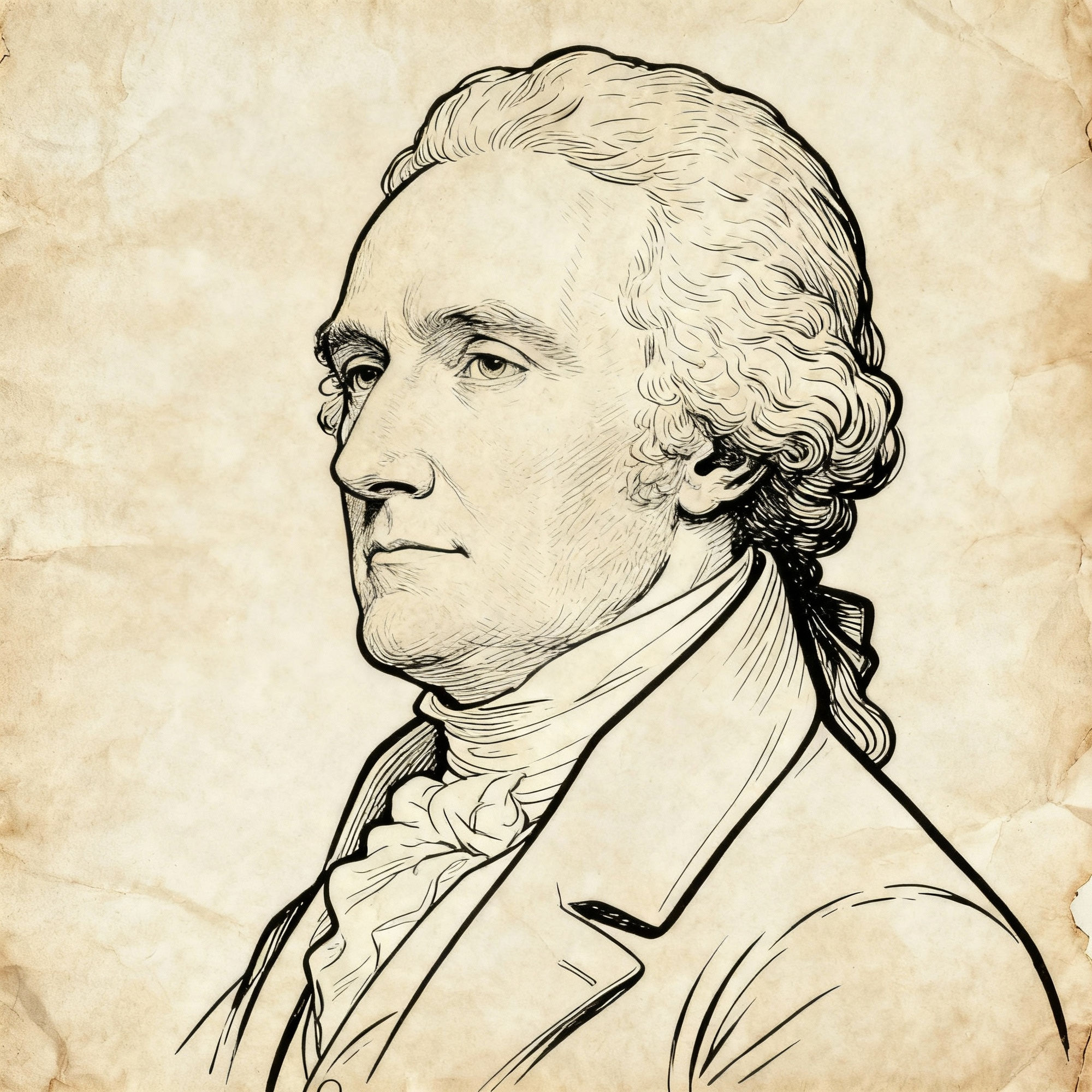 Alexander Hamilton Easy Drawings - Create Historical Portraits With AI