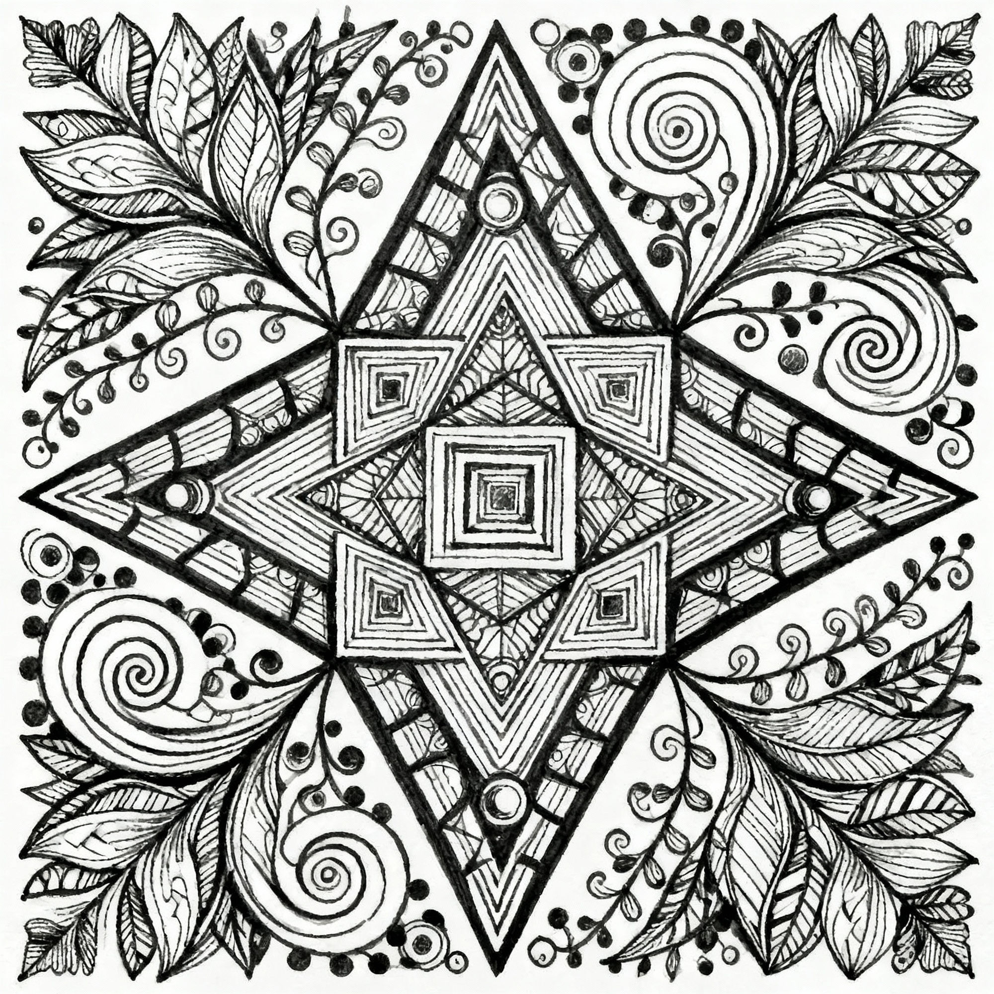 Zentangle Drawings - AI Art Gallery
