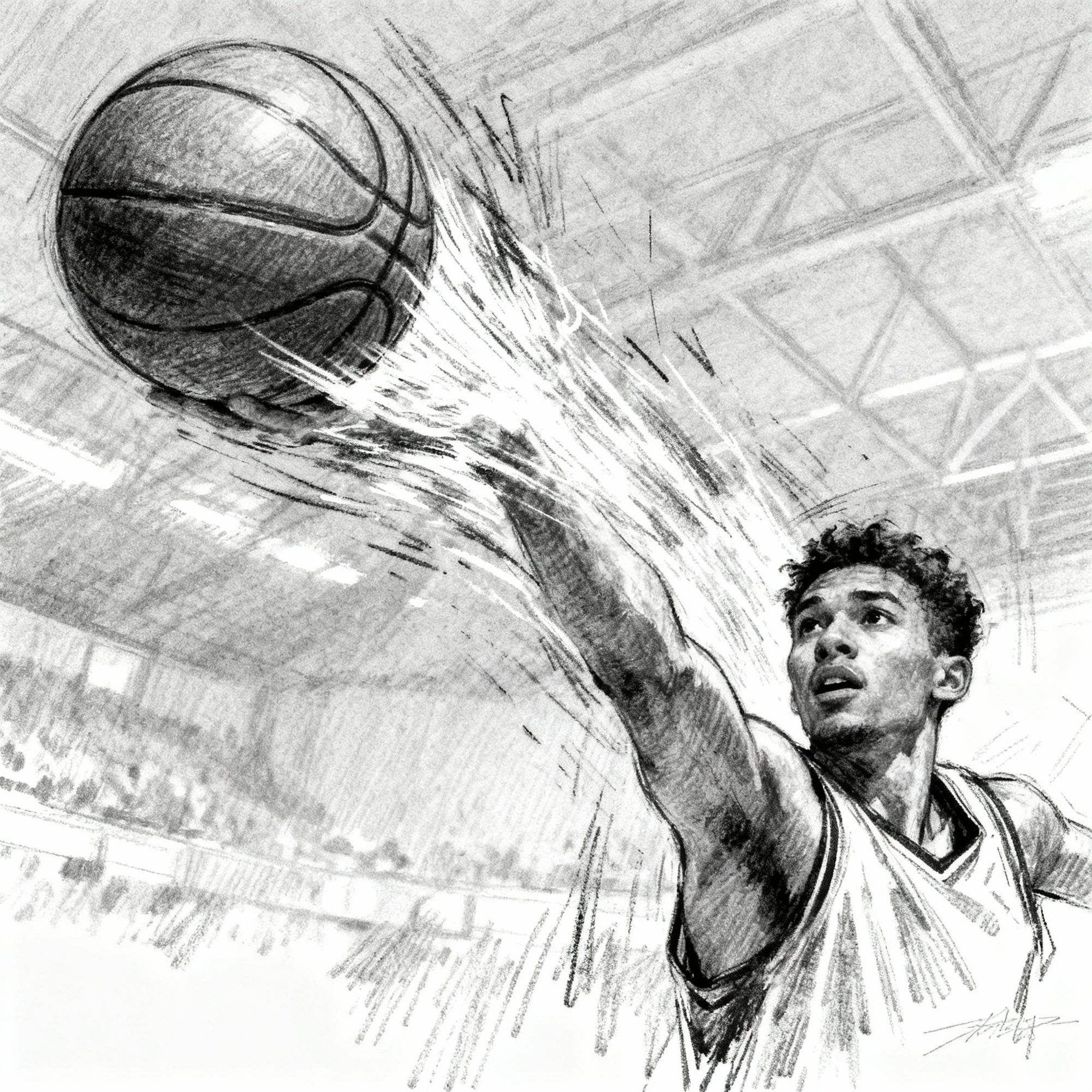 Basketball Ball Drawings - AI Art Gallery