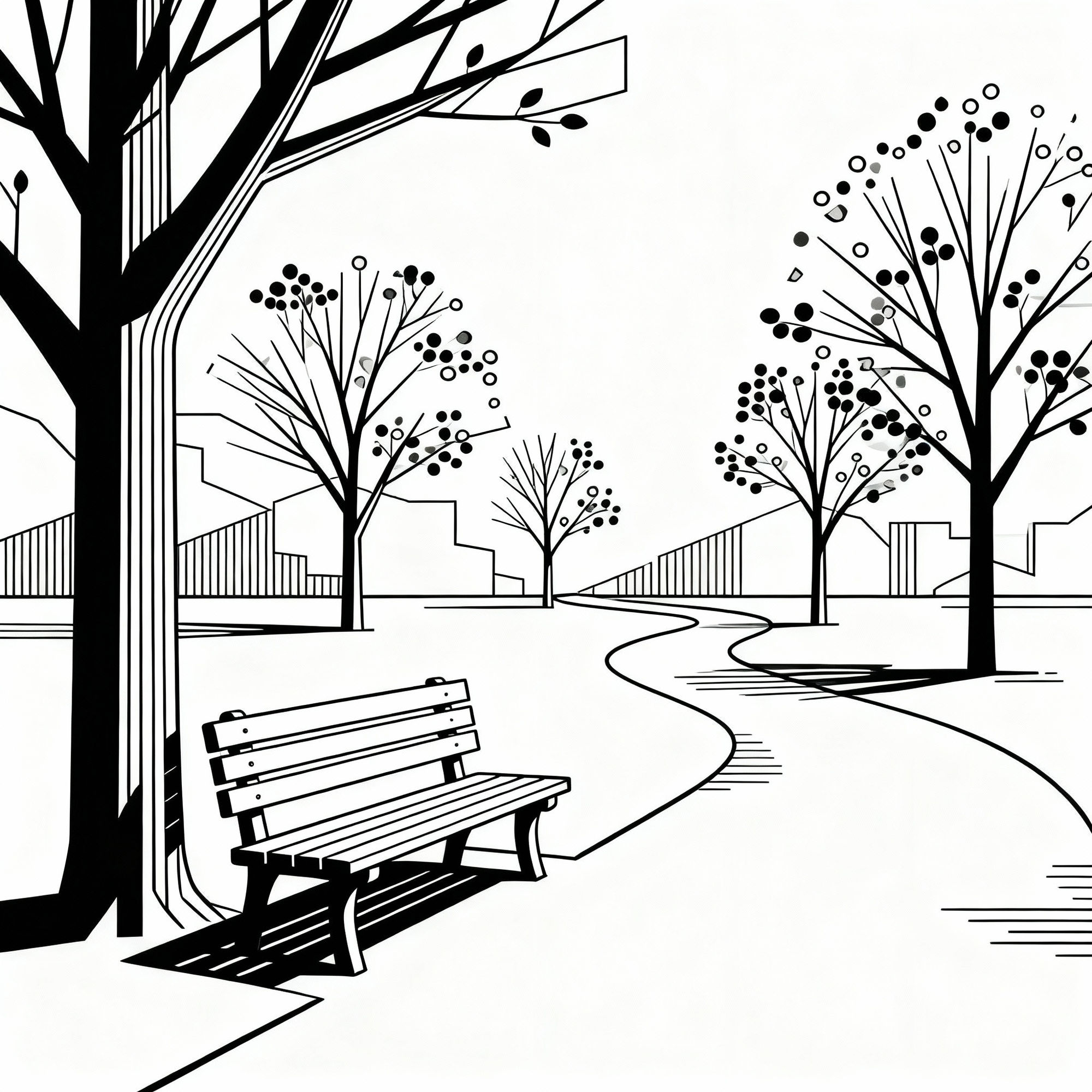 Easy Park Drawings - AI Art Generator