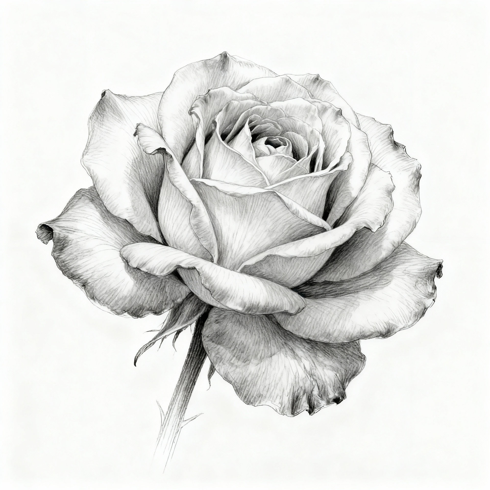 Easy Rose Drawings - Simple AI Art Tutorials