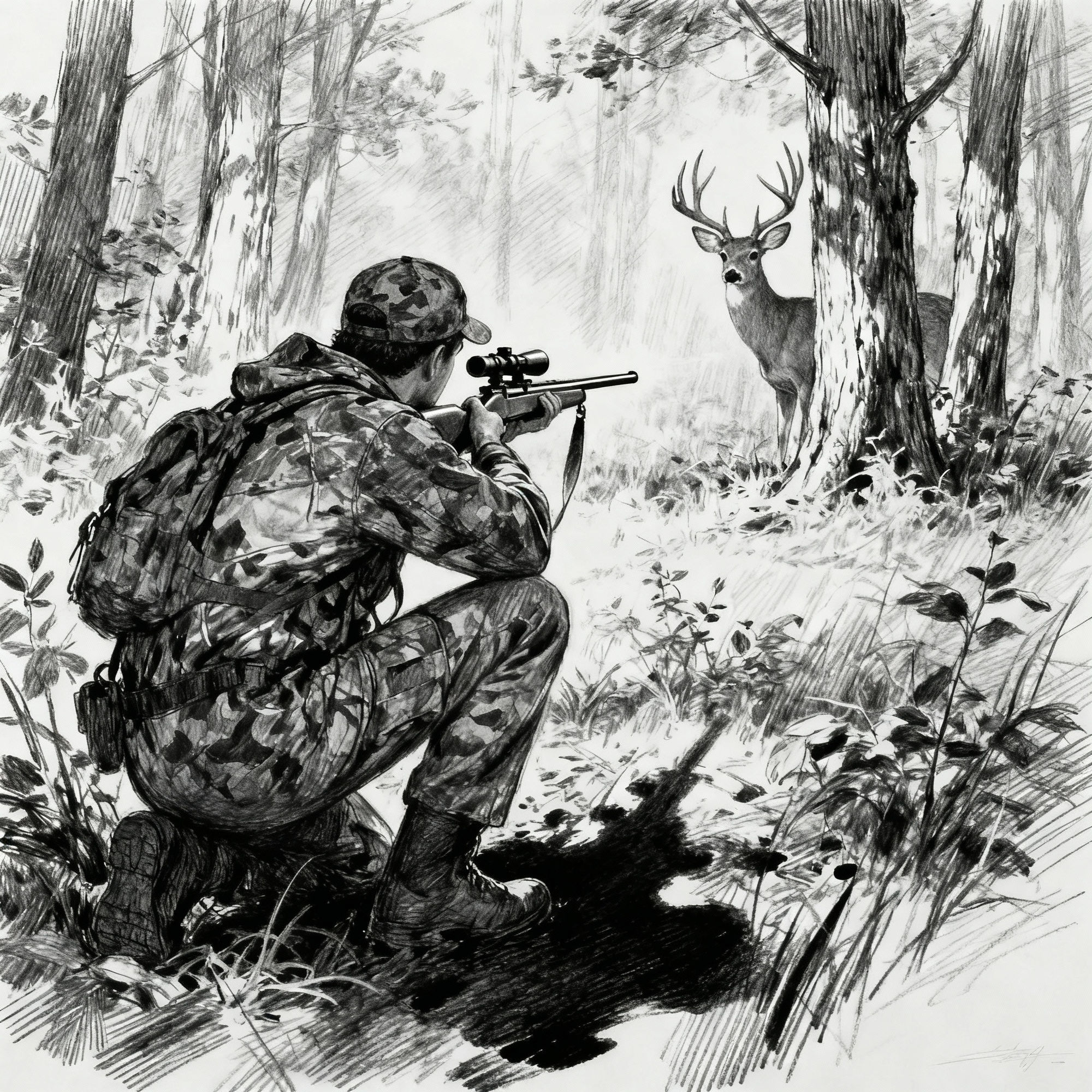 AI Hunting Drawings - Browse & Create Art