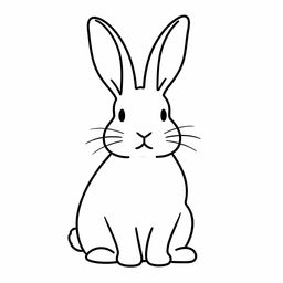 Bunny Line Drawing - AI Generated Art Gallery