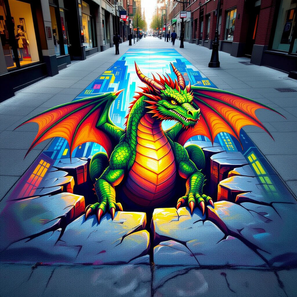 3d Chalk Art Gallery - Made With AI