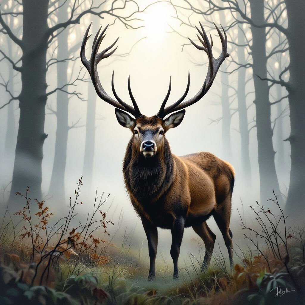 Realistic Deer Drawings - AI Art Gallery