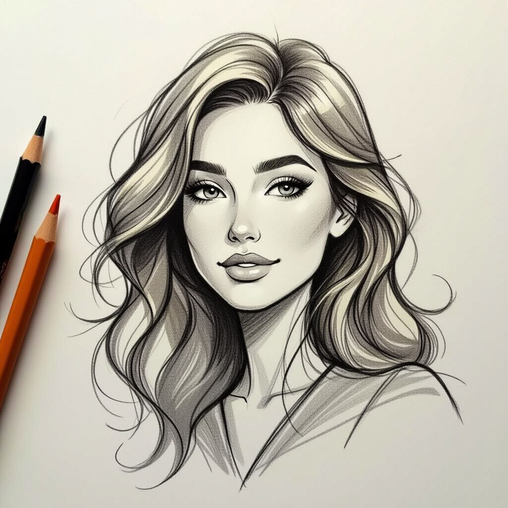 Easy Hair Drawings - AI Art Generator