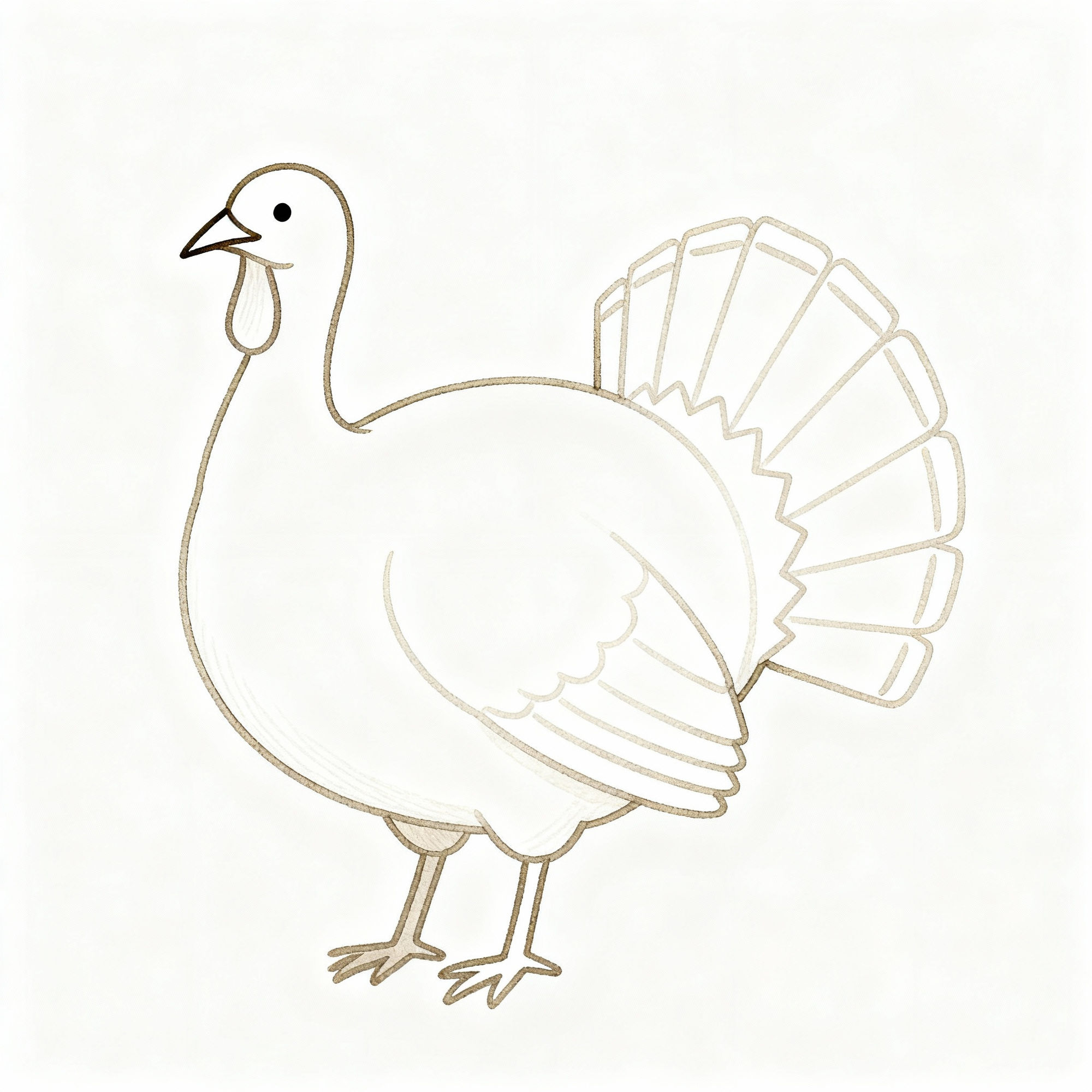 Turkey Simple Drawing Art - Create Your Own AI Turkey Art