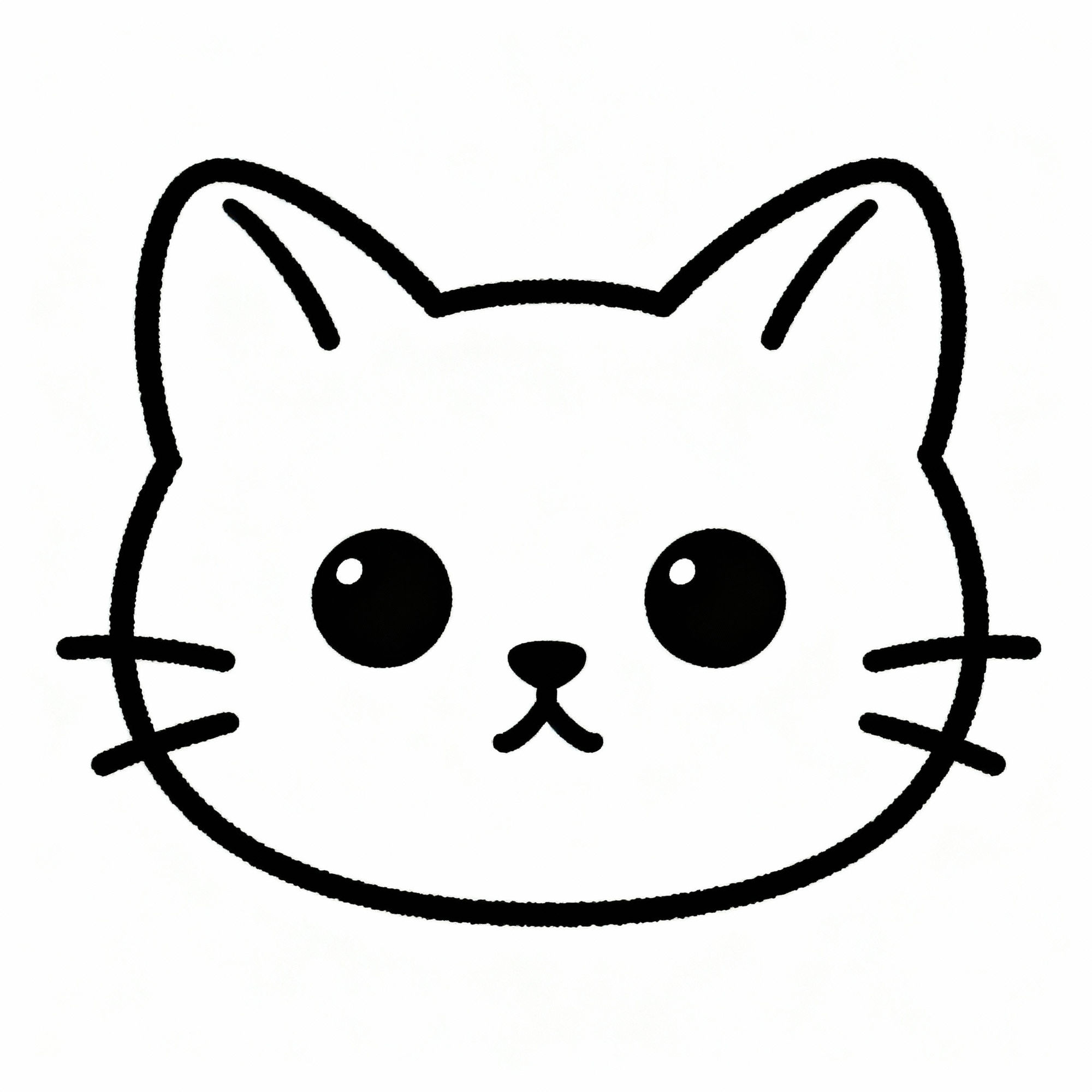 Easy Cat Head Drawings - AI Generated Art
